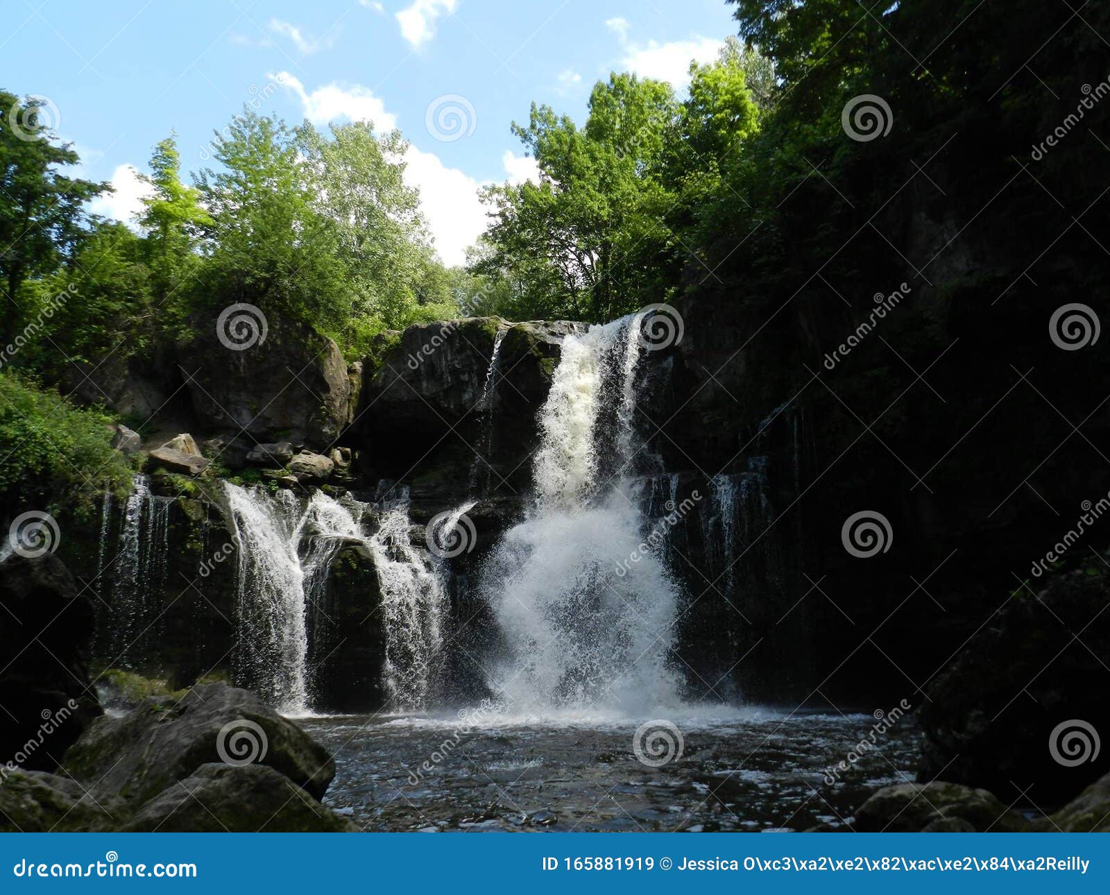 Akron Falls stock image. Image of falls, akron, waterfalls - 165881919