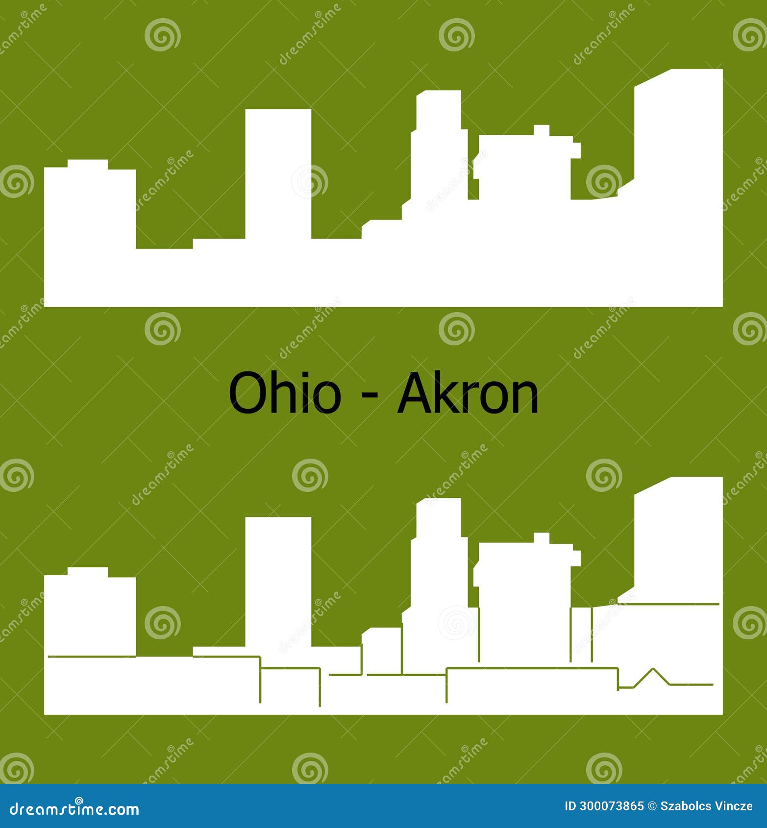 Akron, Ohio City Silhouette Stock Vector - Illustration of background ...