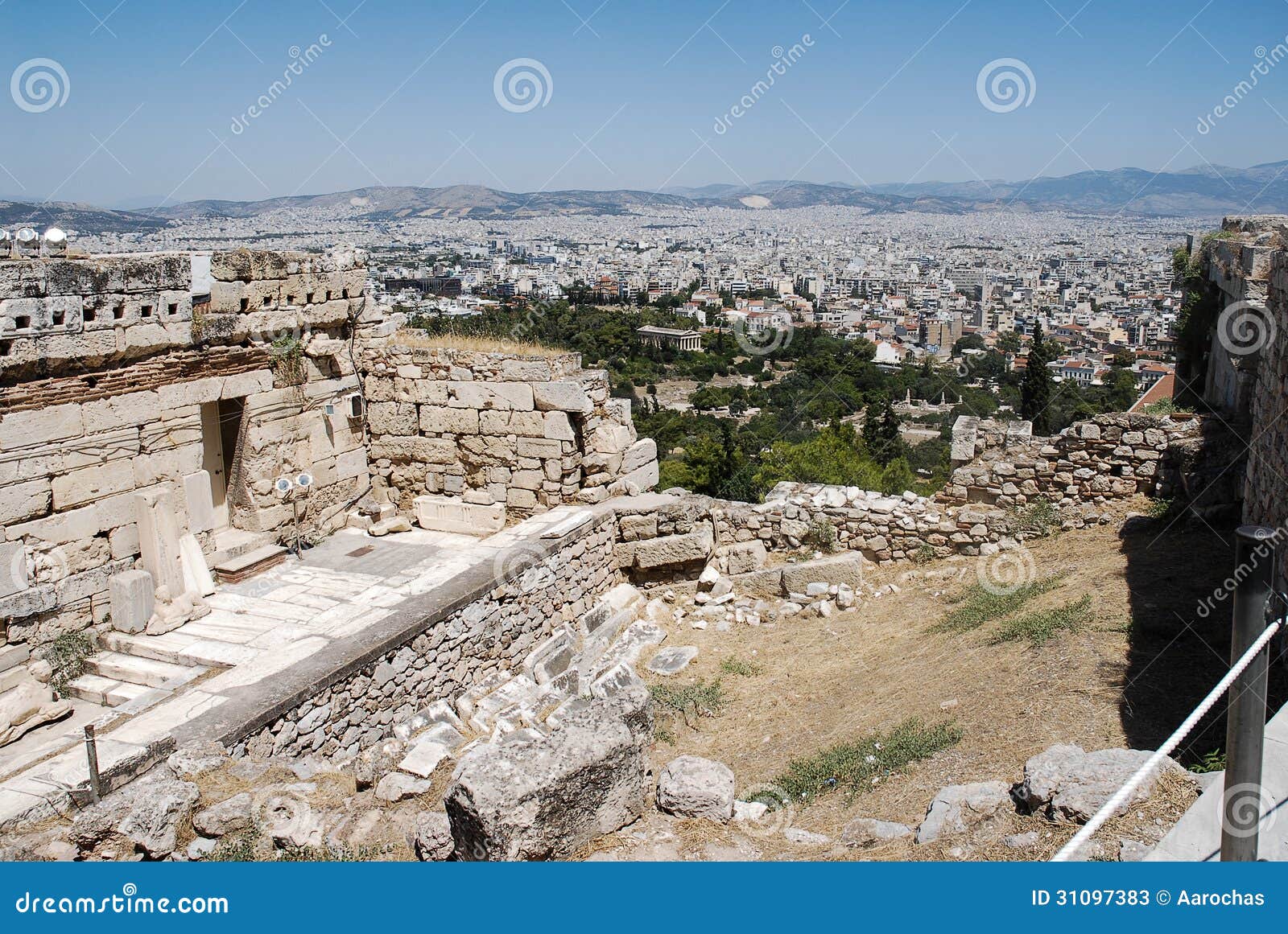 Akropol av Aten fotografering för bildbyråer. Bild av turistisk - 31097383