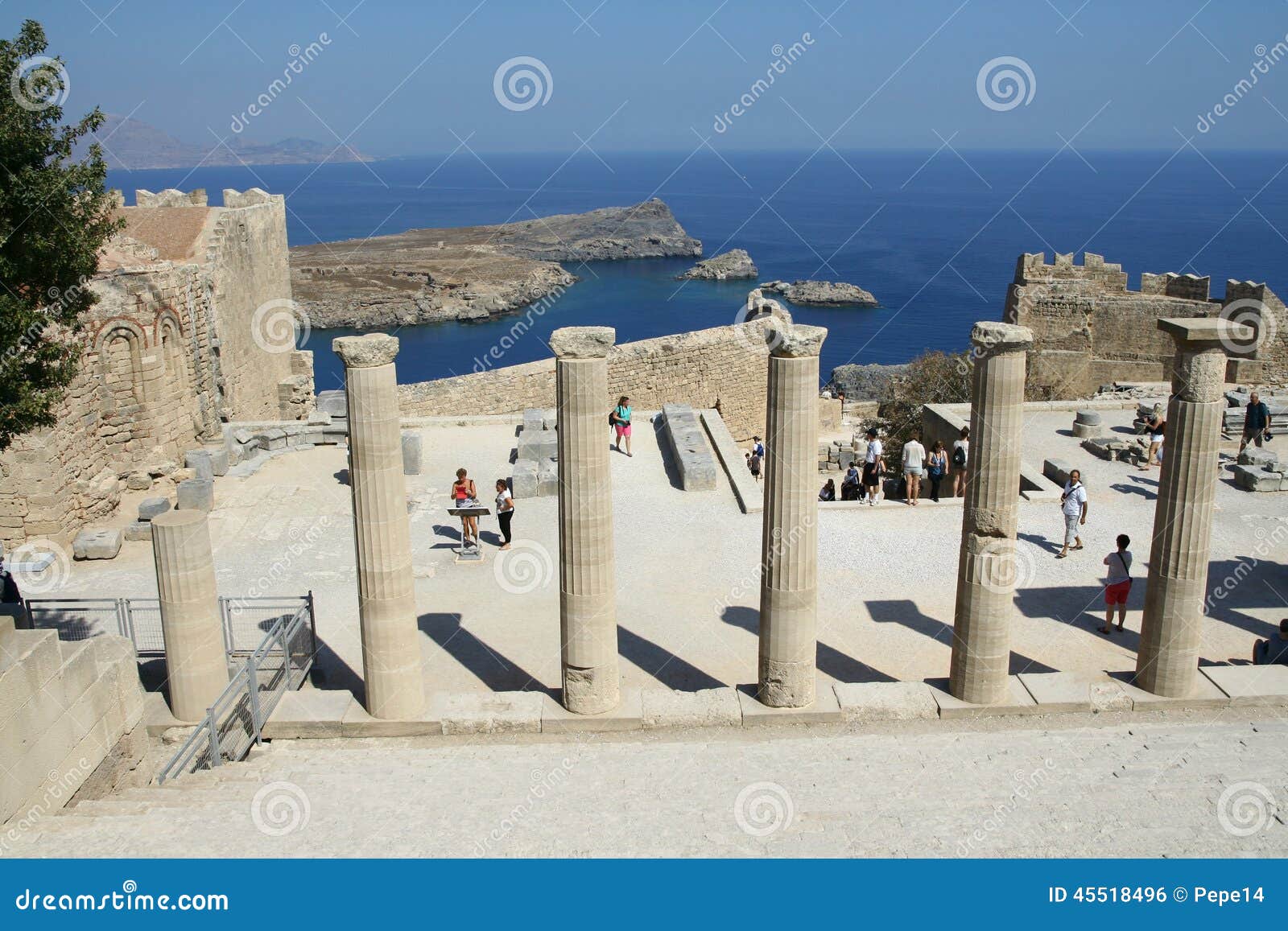 Akropolis in Lindos-Stadt in Rhodos Redaktionelles Foto - Bild von ...