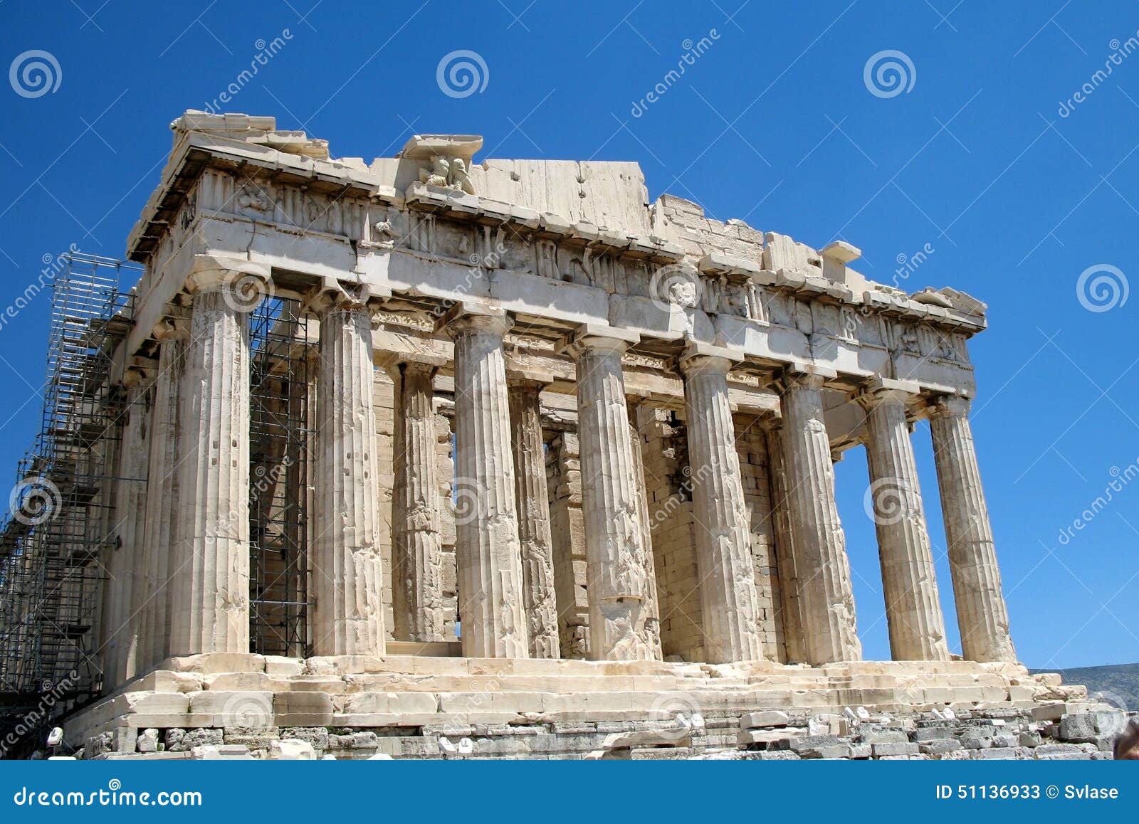 Akropolis Von Athen, Griechenland 2 Stockbild - Bild von griechenland ...
