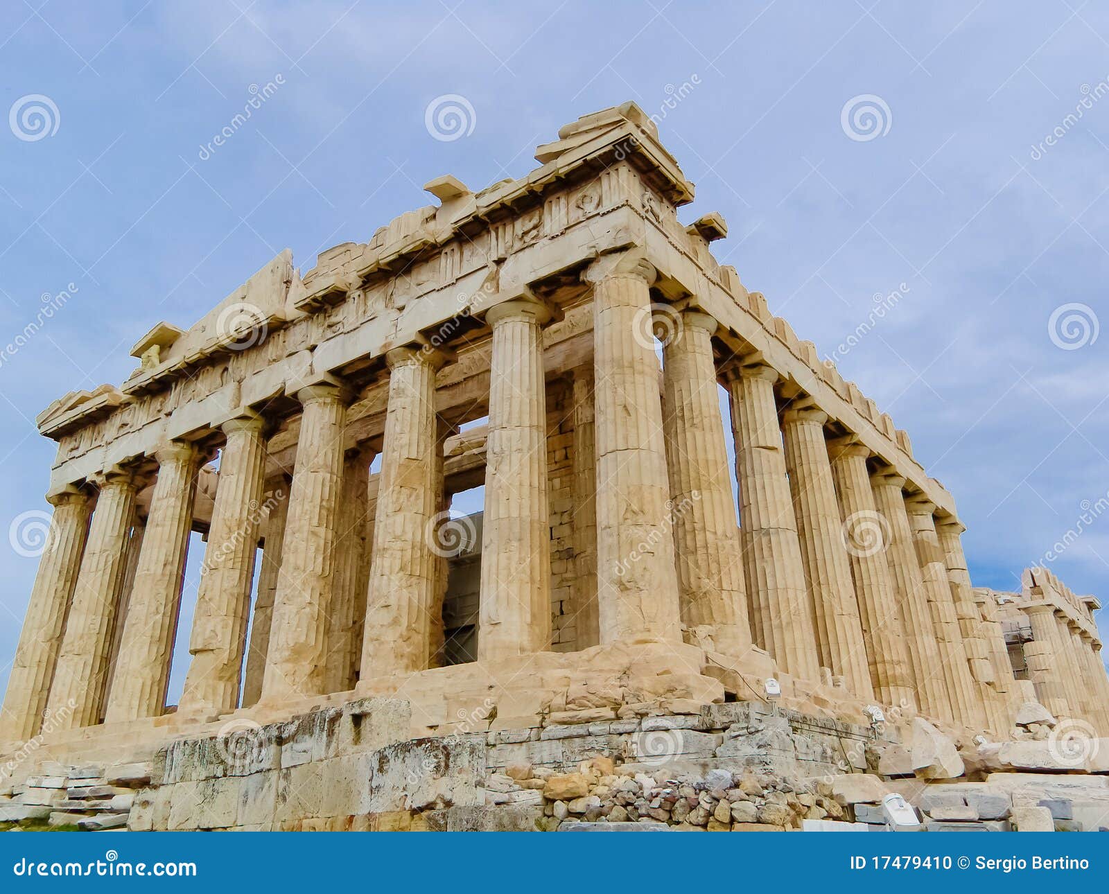Der Parthenon-Tempel in Griechenland Stockfoto - Bild von dorisch ...