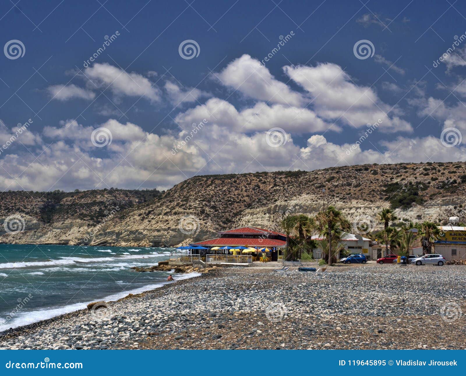 Akrotiri Beach, Limassol, Cyprus Editorial Image - Image of horizontal ...