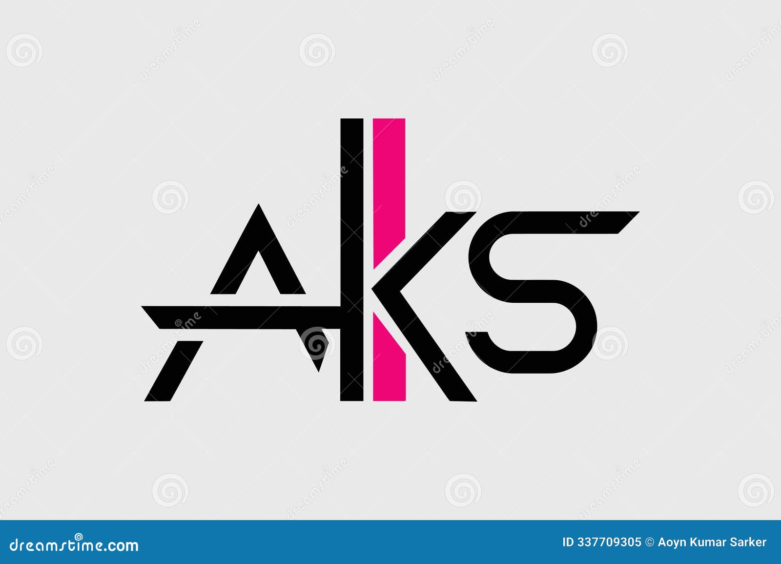 AKS Letters Logo Design Cartoon Vector | CartoonDealer.com #337709305