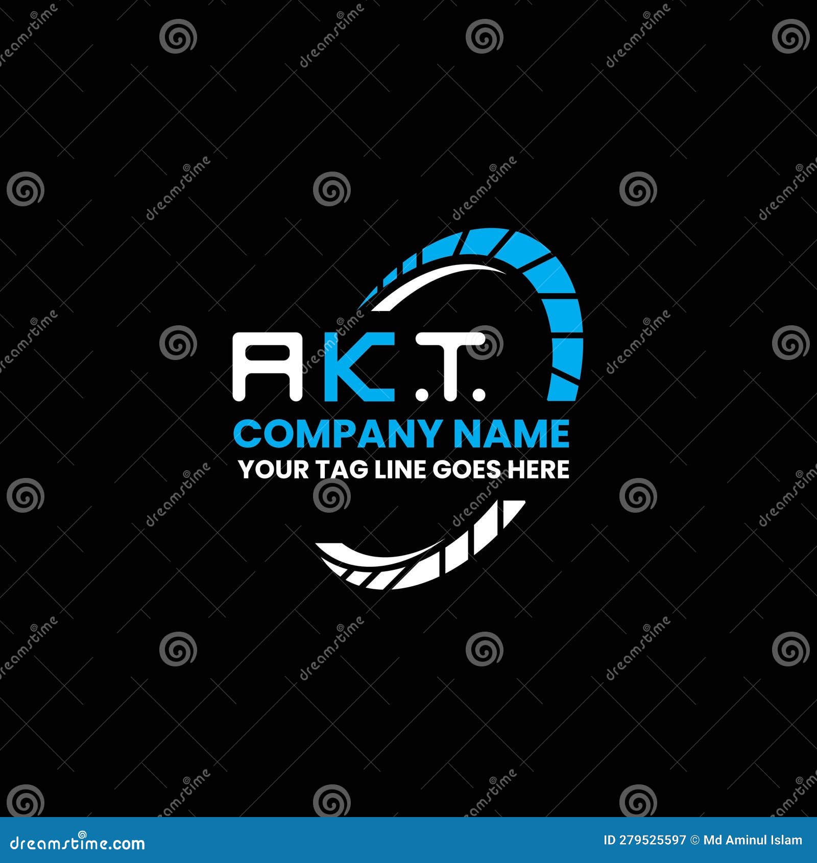 AKT Letter Logo Creative Design with Vector Graphic, AKT Stock Vector ...