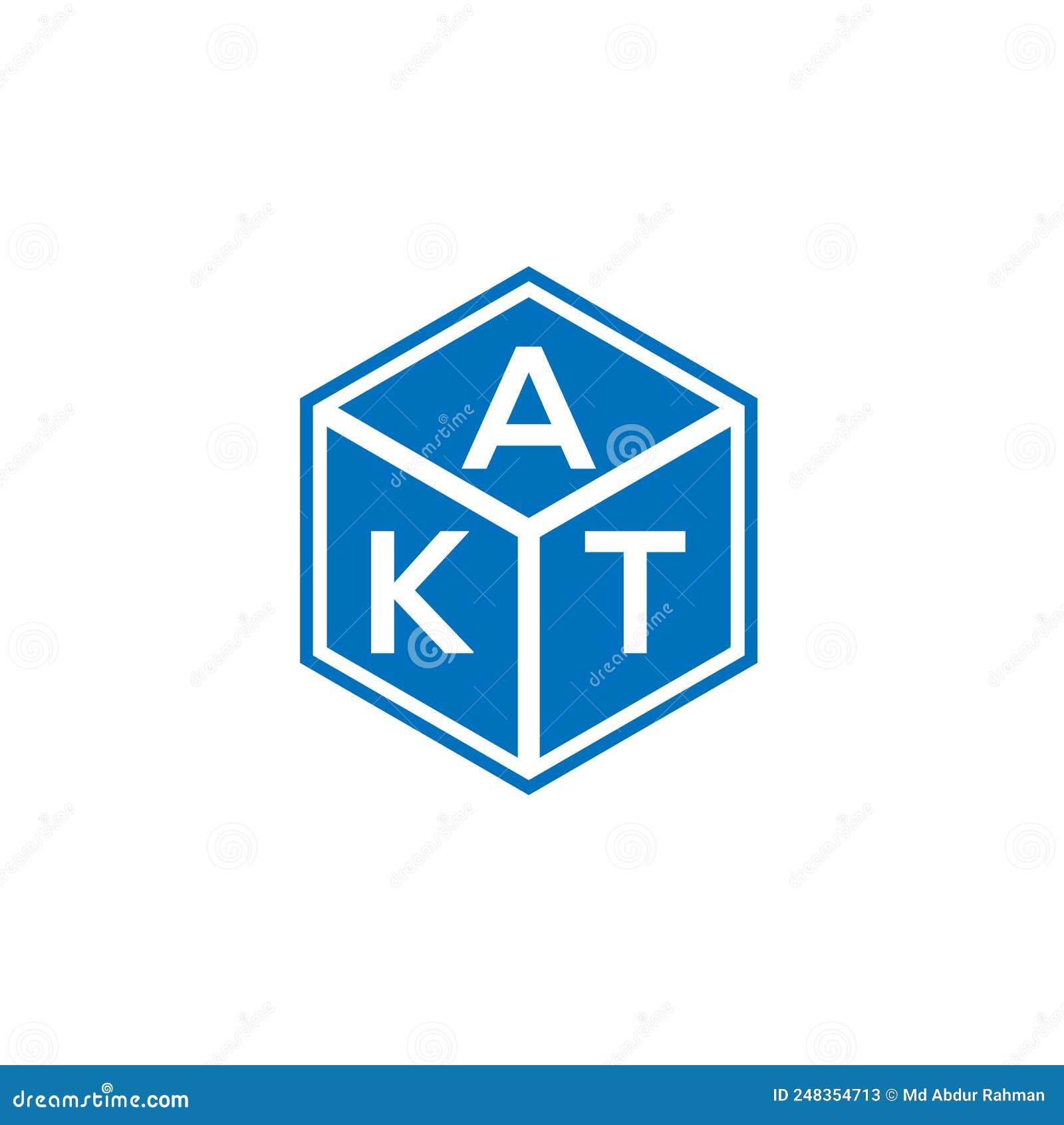 AKT Letter Logo Design On Black Background. AKT Creative Initials ...