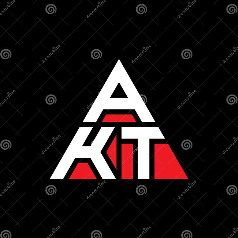 AKT Triangle Letter Logo Design with Triangle Shape. AKT Triangle Logo ...