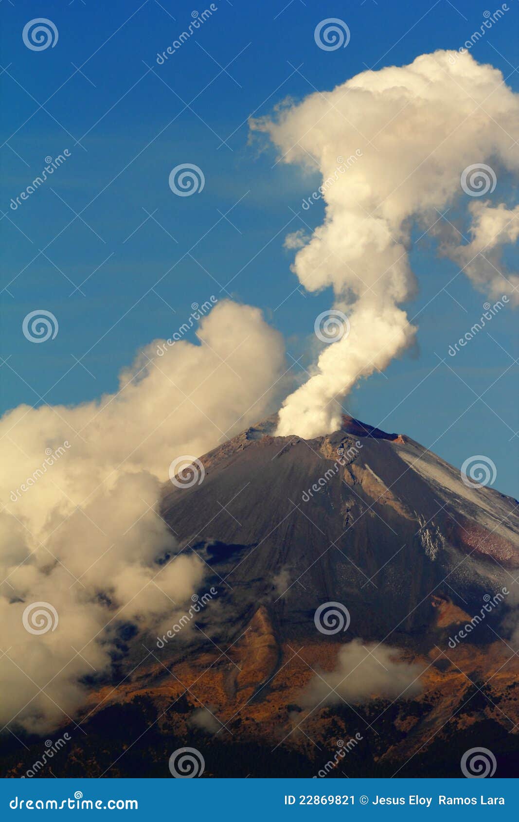 Aktiver Vulkan II stockbild. Bild von puebla, mexikanisch - 22869821