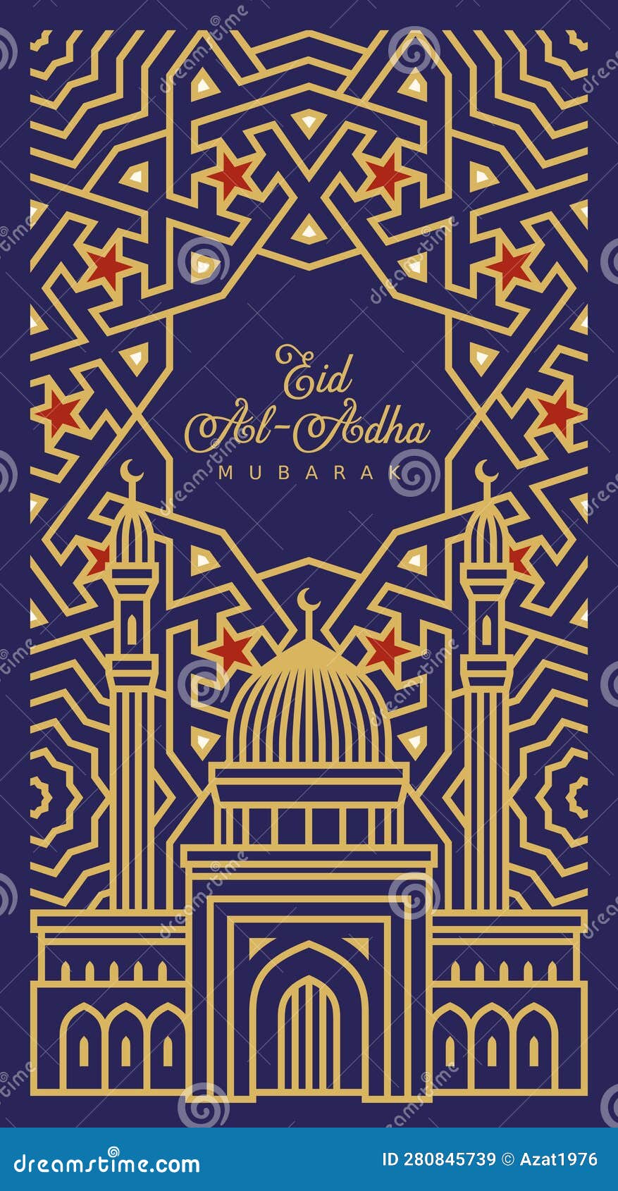 Happy Eid Ul Adha, Creative Design. Eid Al Adha Mubarak Greeting Card ...
