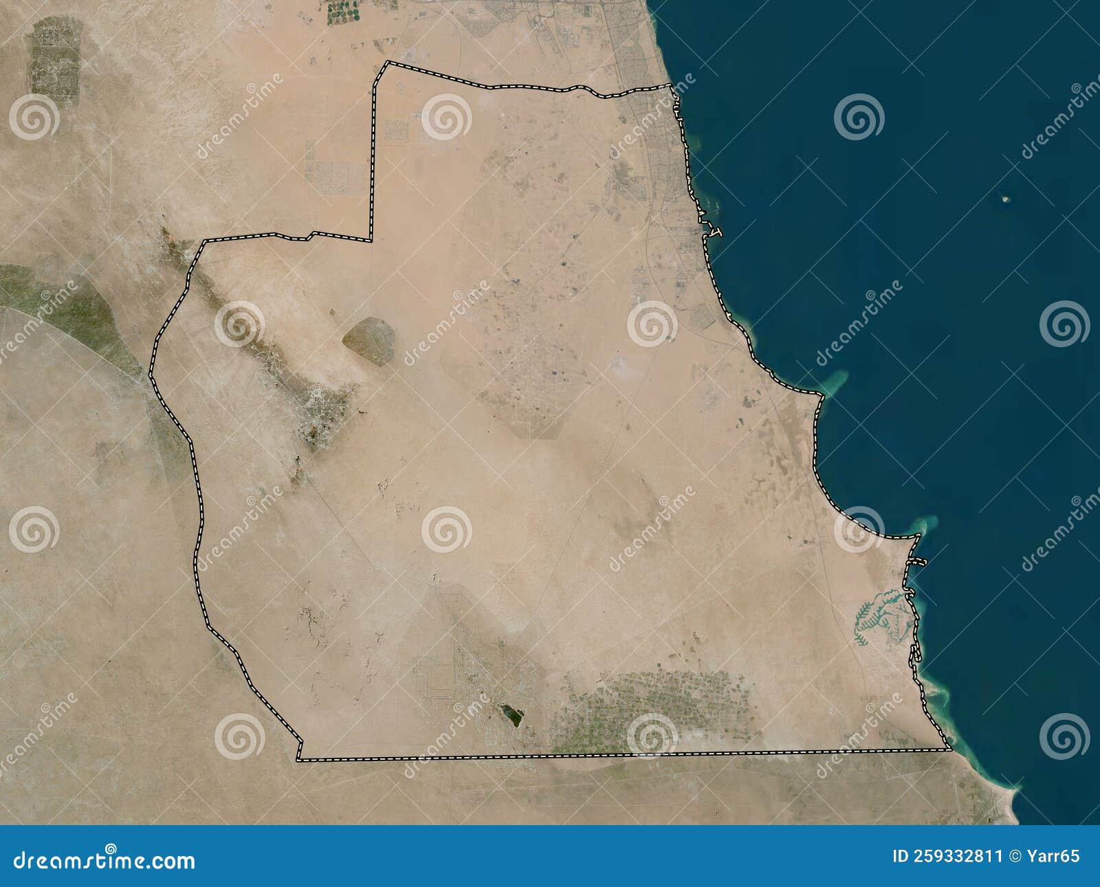 Al Ahmadi, Kuwait. High-res Satellite. No Legend Stock Illustration ...
