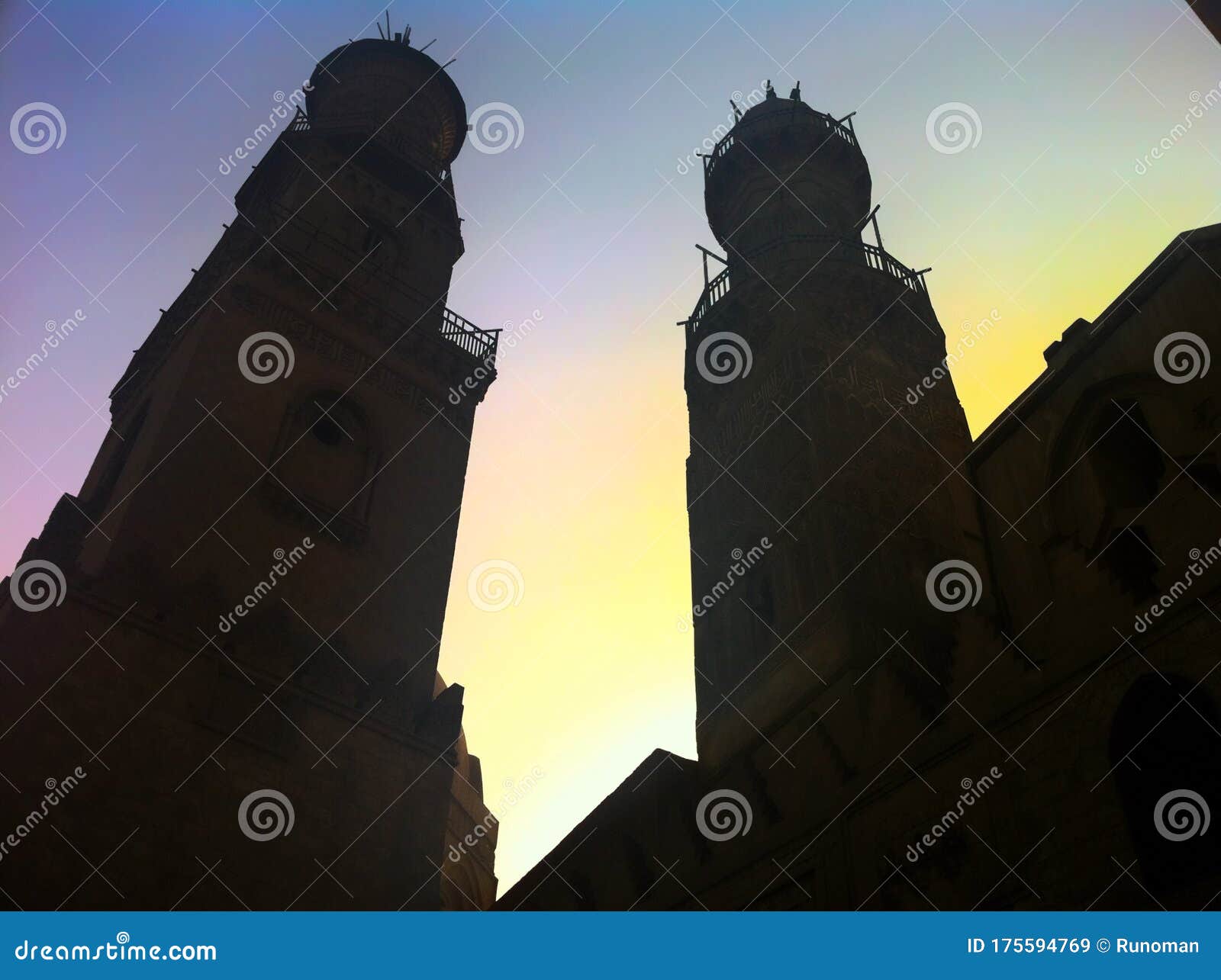 Al-Aqmar Mosque in Cairo stock image. Image of attraction - 175594769