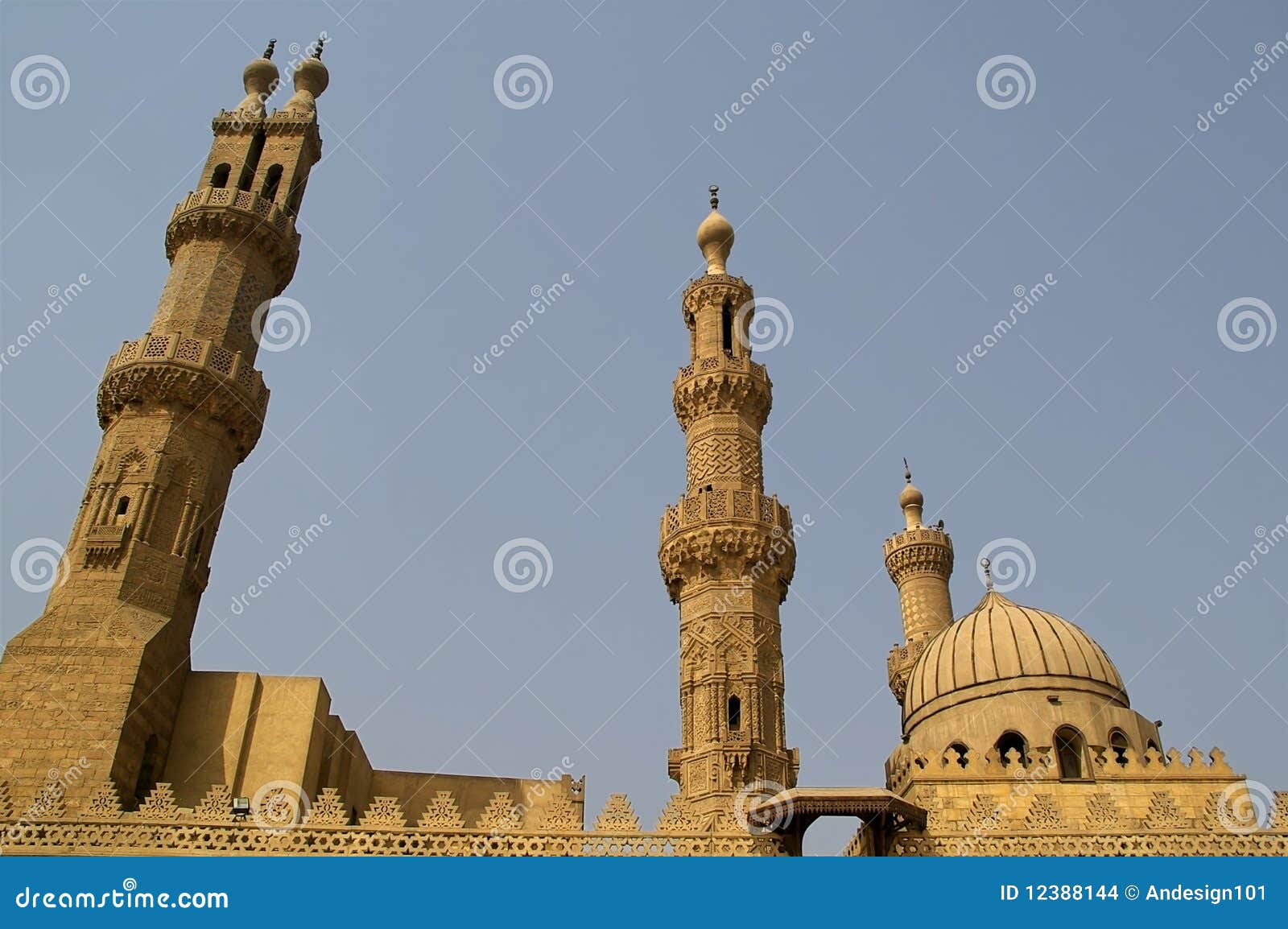 Al azhar mosque in cairo stock photo. Image of exterior - 12388144