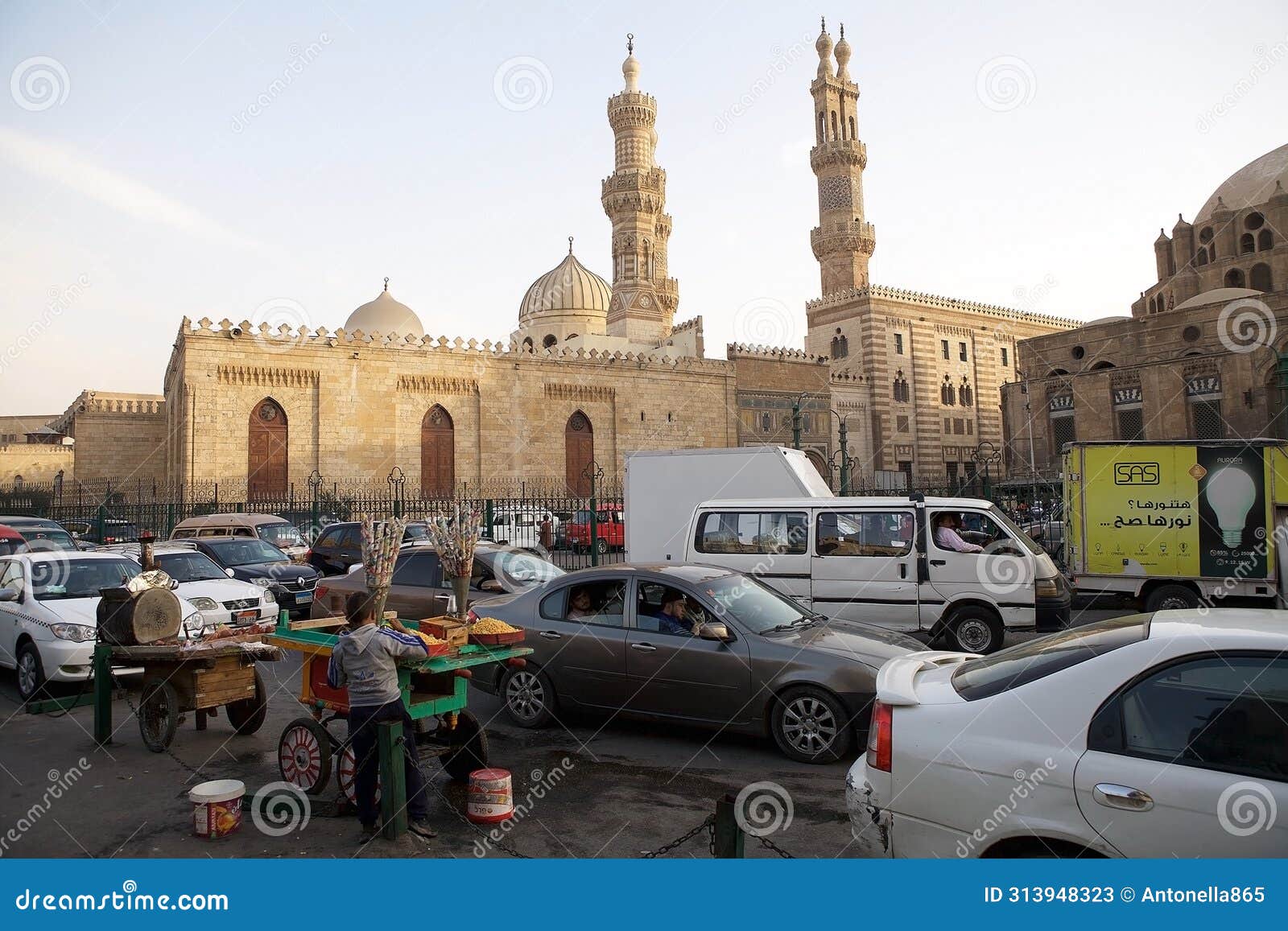 Al-Azhar Mosque at Cairo, Egypt Editorial Stock Photo - Image of ...