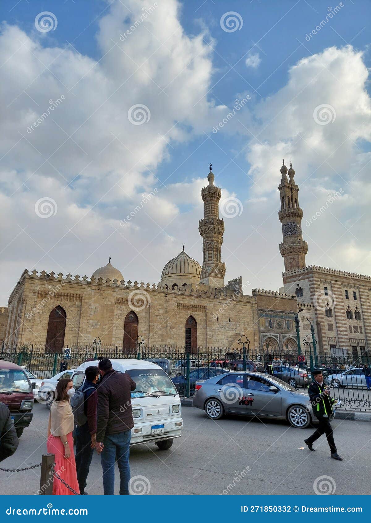 Al Azhar Mosque from Far Outside Editorial Photography - Image of ...