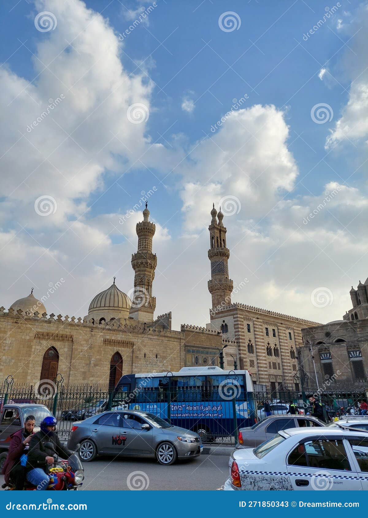 Al Azhar Mosque from Far Outside Editorial Stock Photo - Image of azhar ...