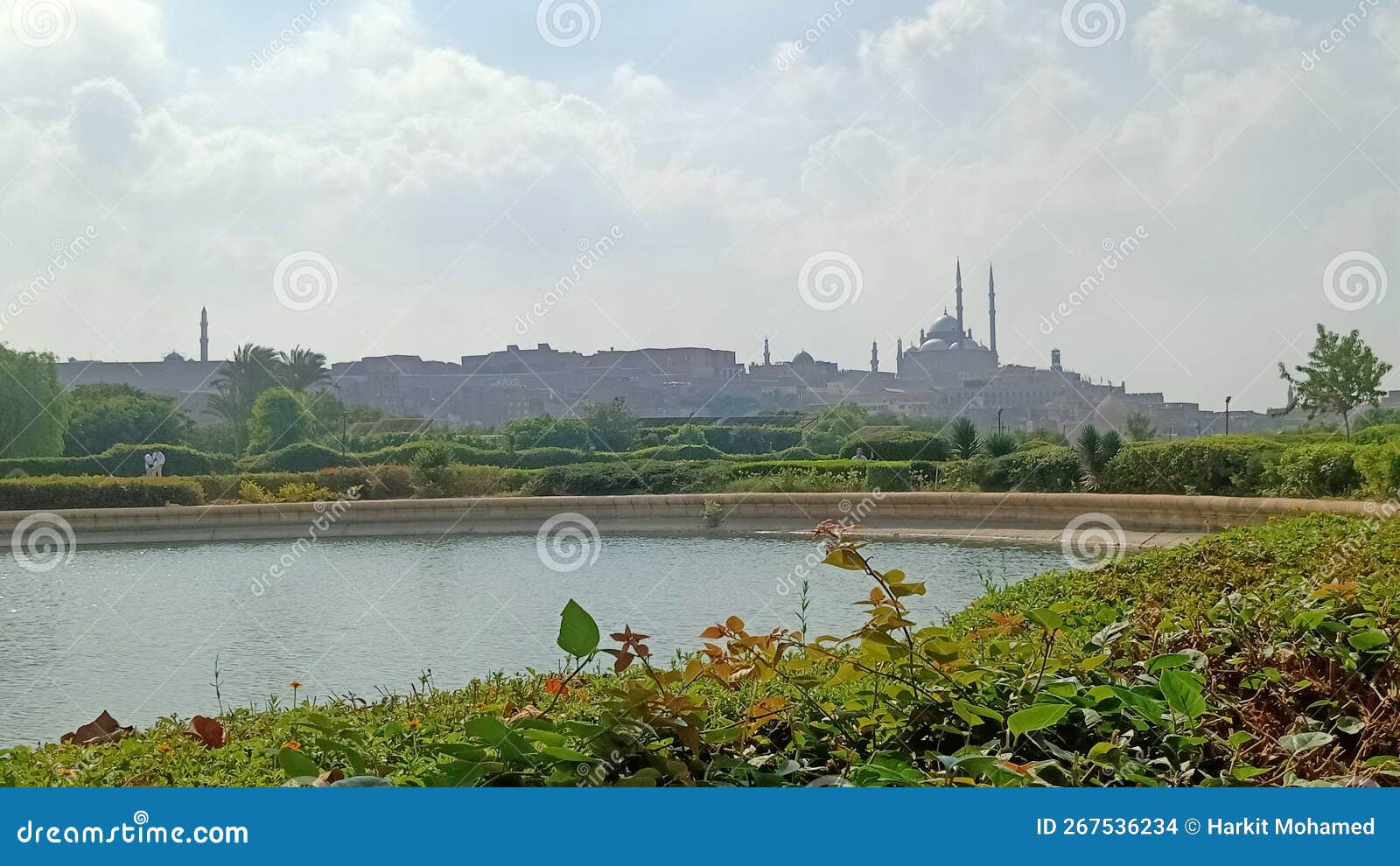 Al Azhar Park Cairo Egypt stock photo. Image of mesir - 267536234