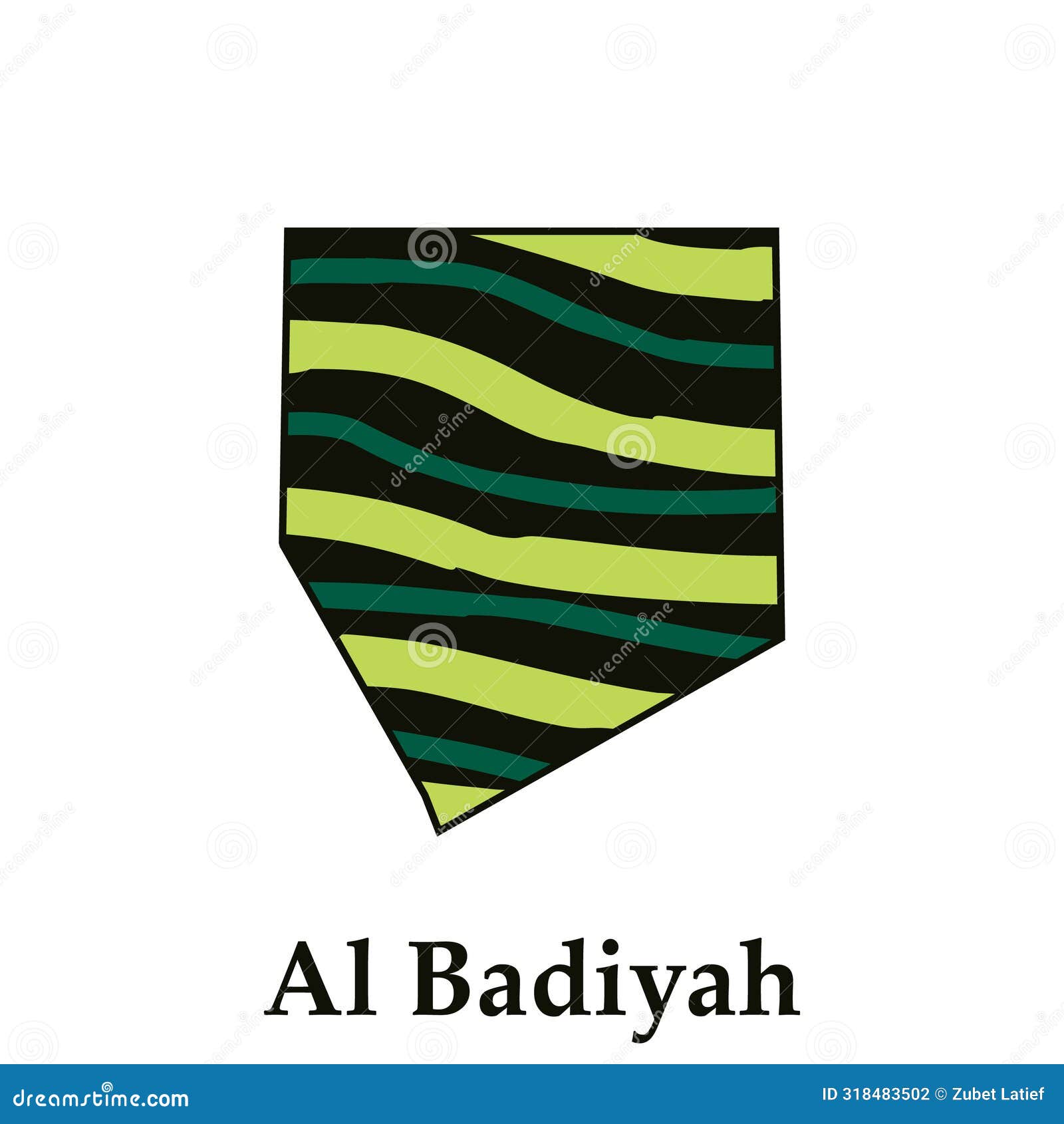 Al Badiyah City Map of Saudi Arabia, Simplified Map Vector Design ...