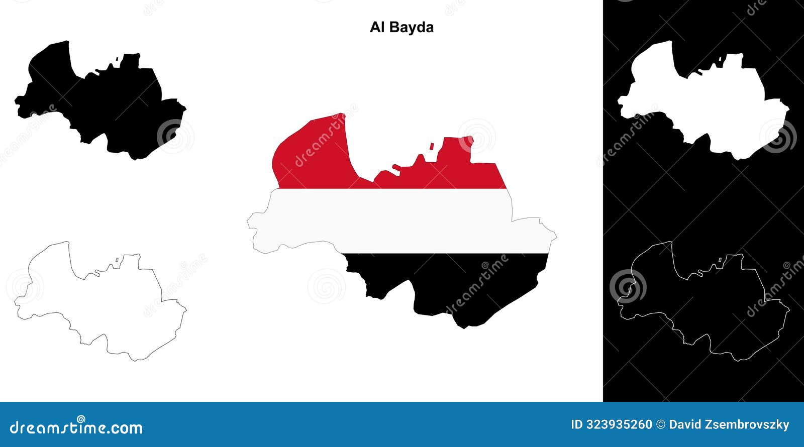 Al Bayda outline map stock illustration. Illustration of empty - 323935260