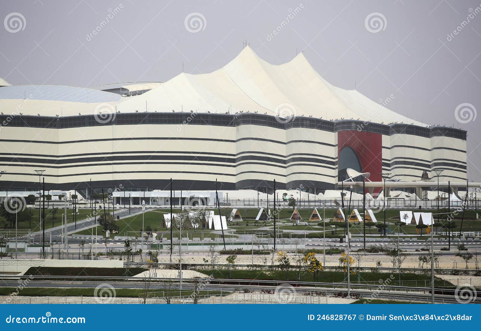 Al Bayt Stadium in Doha, Qatar Stock Image - Image of doha, football ...