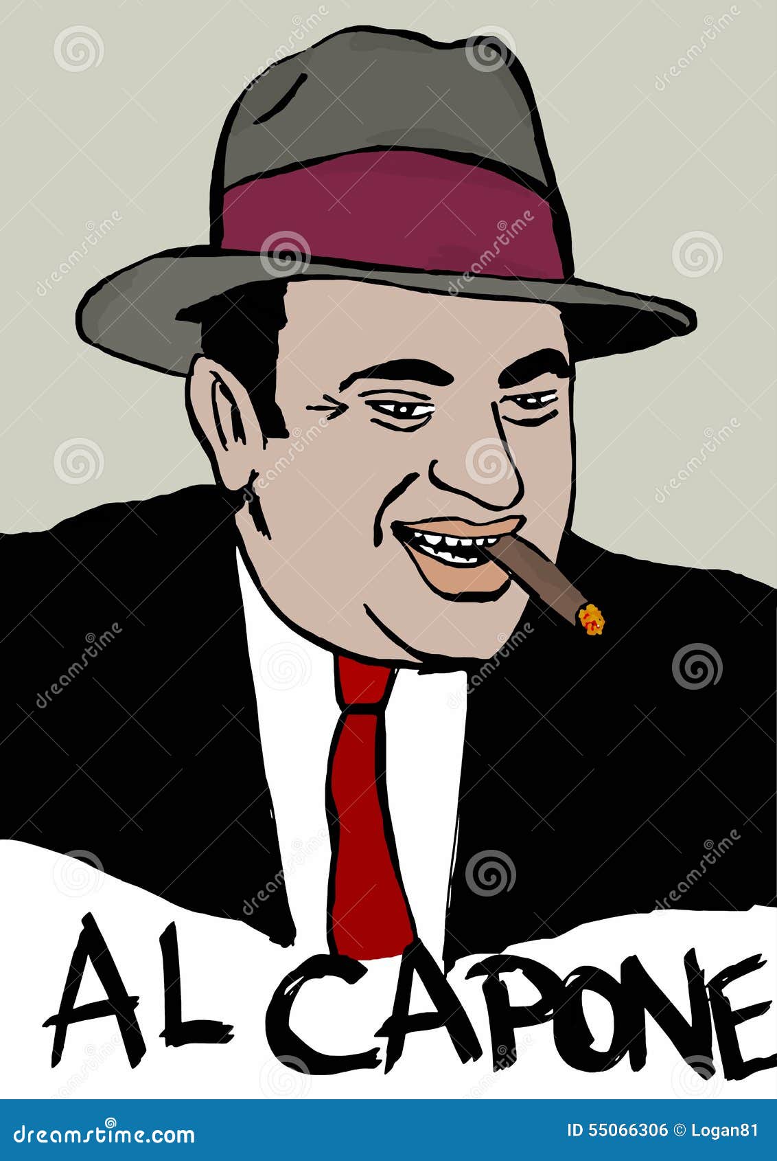 Al Capone stock illustration. Illustration of gangster - 55066306