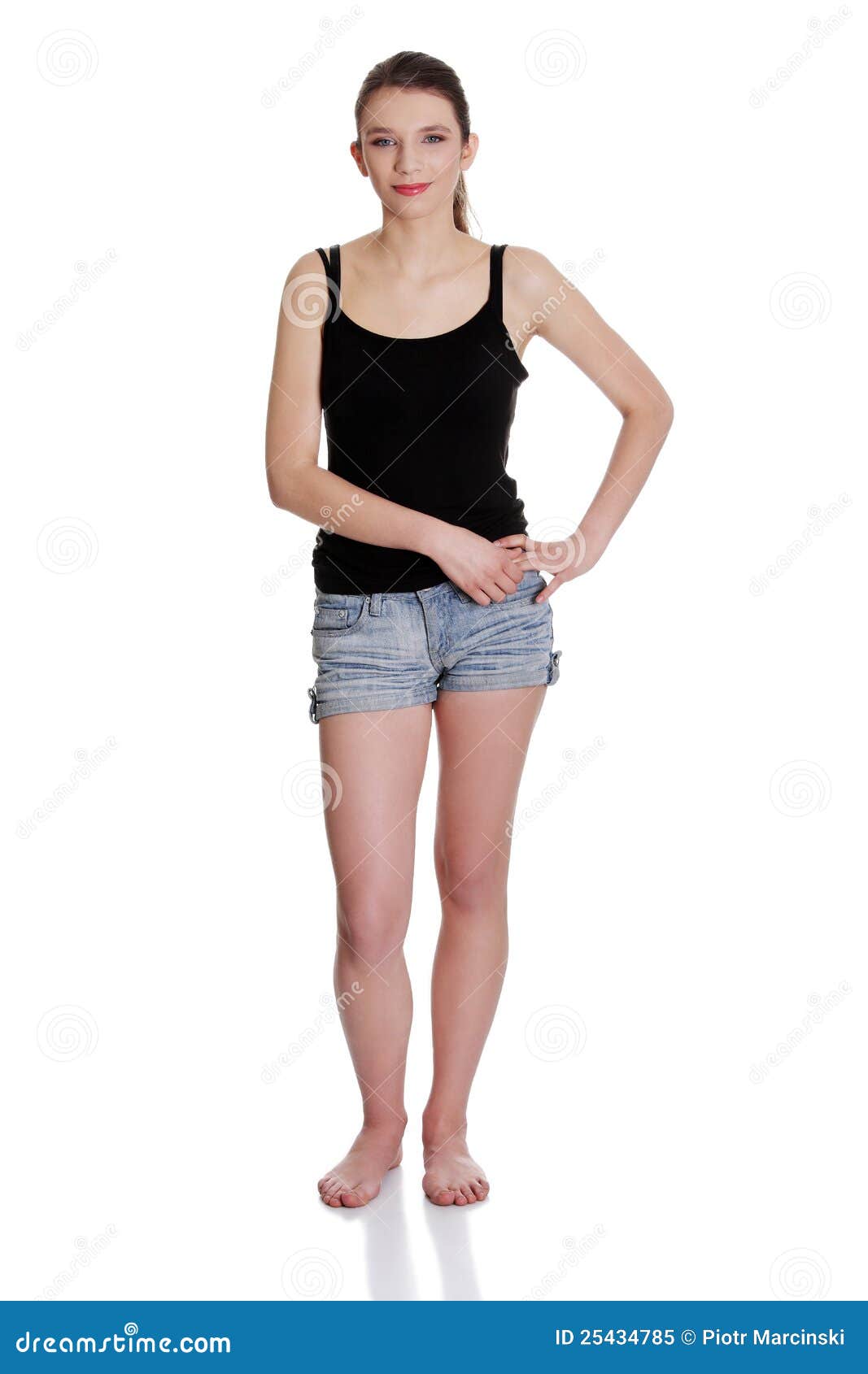 Al Cijfer Van De Jonge Vrouw in Informele Kleding. Stock Afbeelding ...