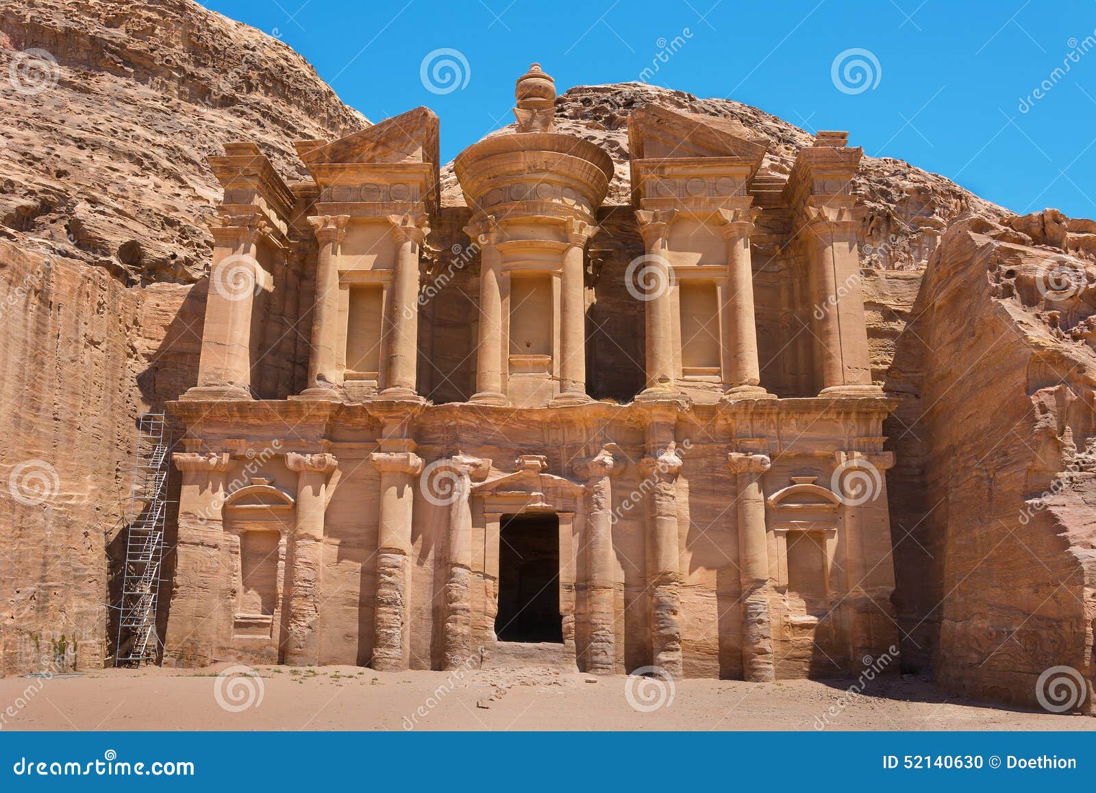 The Al-Dayr Tomb or Monastery Petra Jordan Stock Photo - Image of ...
