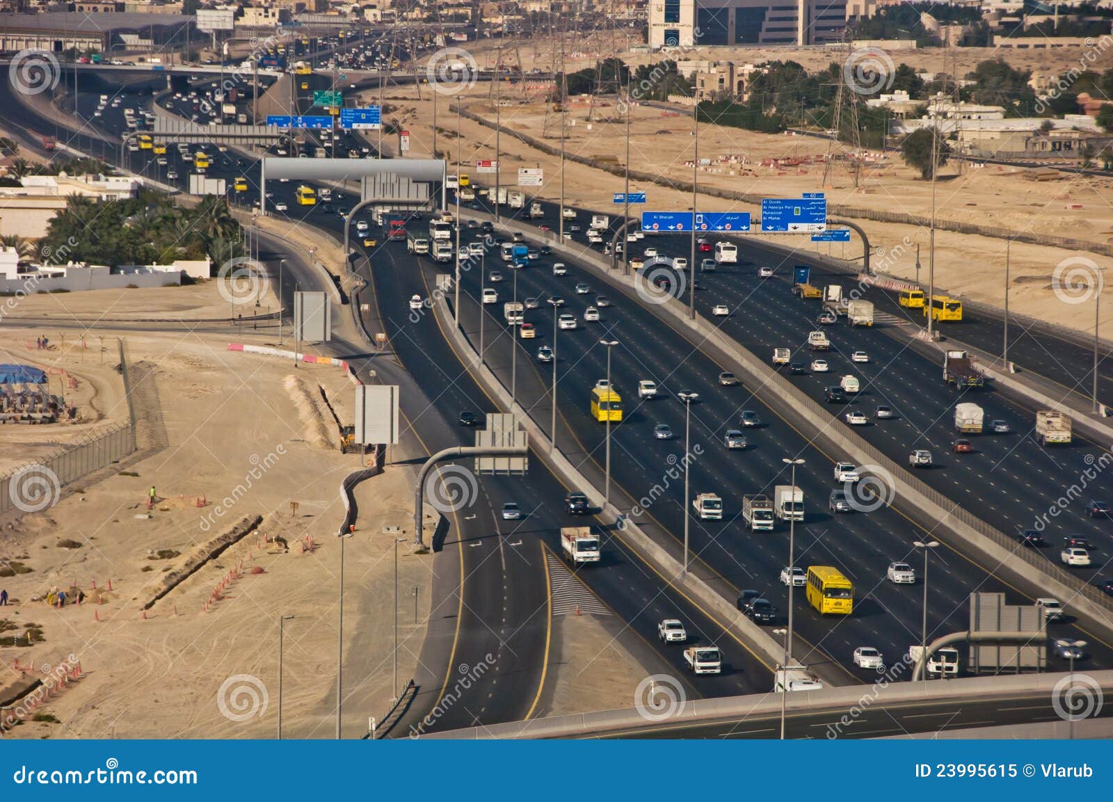 Al Dhaid road, Dubai, UAE stock image. Image of building - 23995615