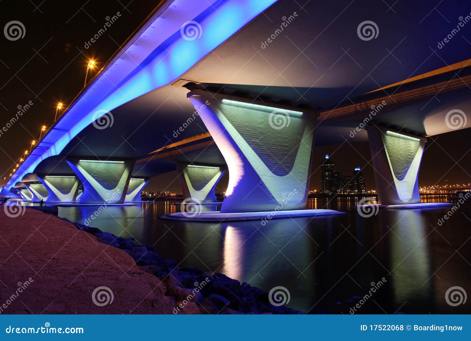 Al Garhoud Bridge in Dubai stock photo. Image of road - 17522068