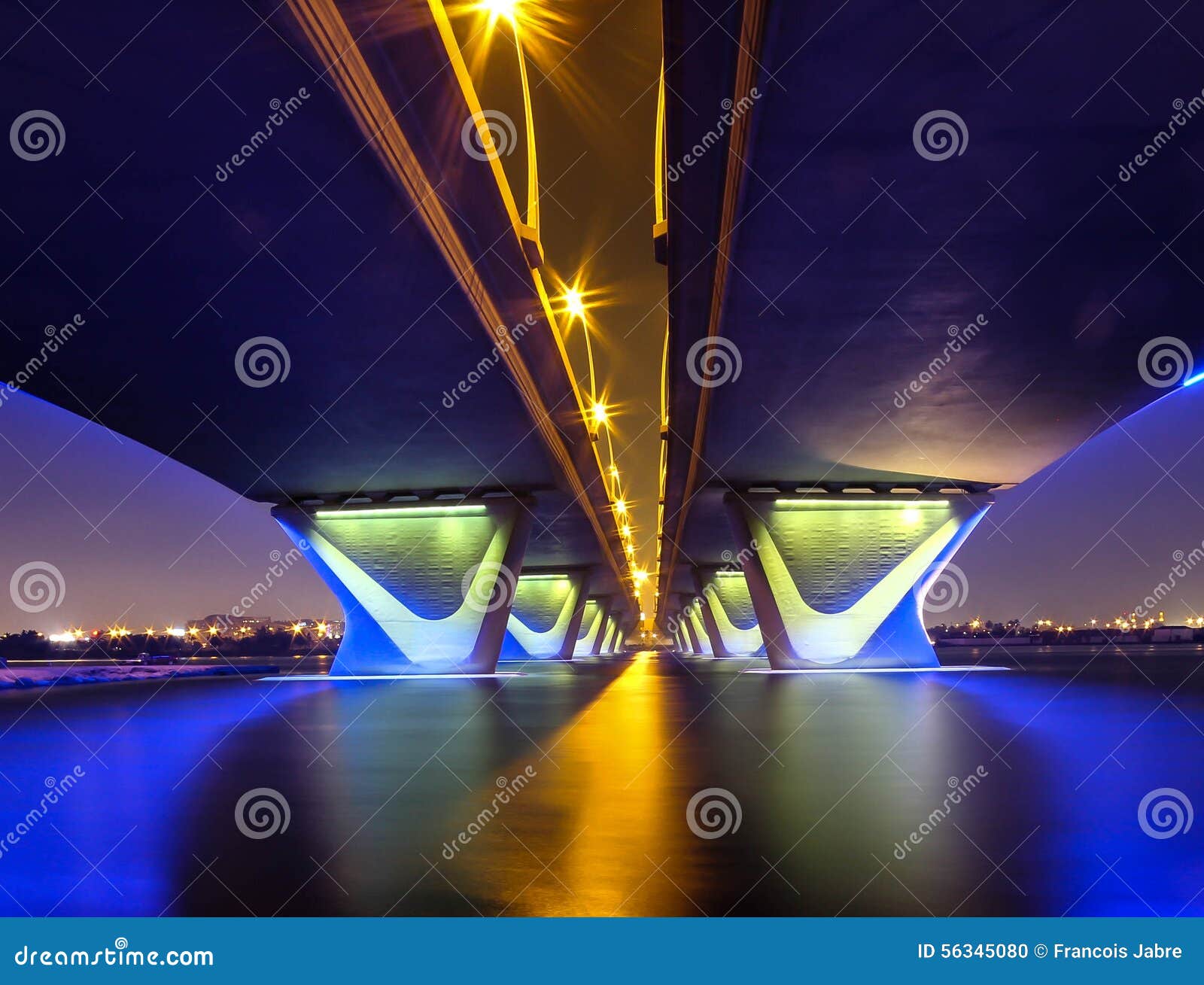 Al Garhoud Bridge Dubai stock photo. Image of city, business - 56345080