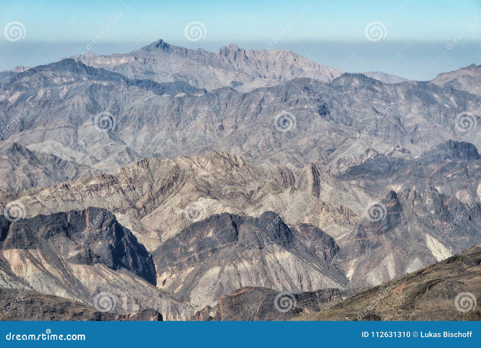 Al Hajar Mountains in Oman stock photo. Image of mountain - 112631310