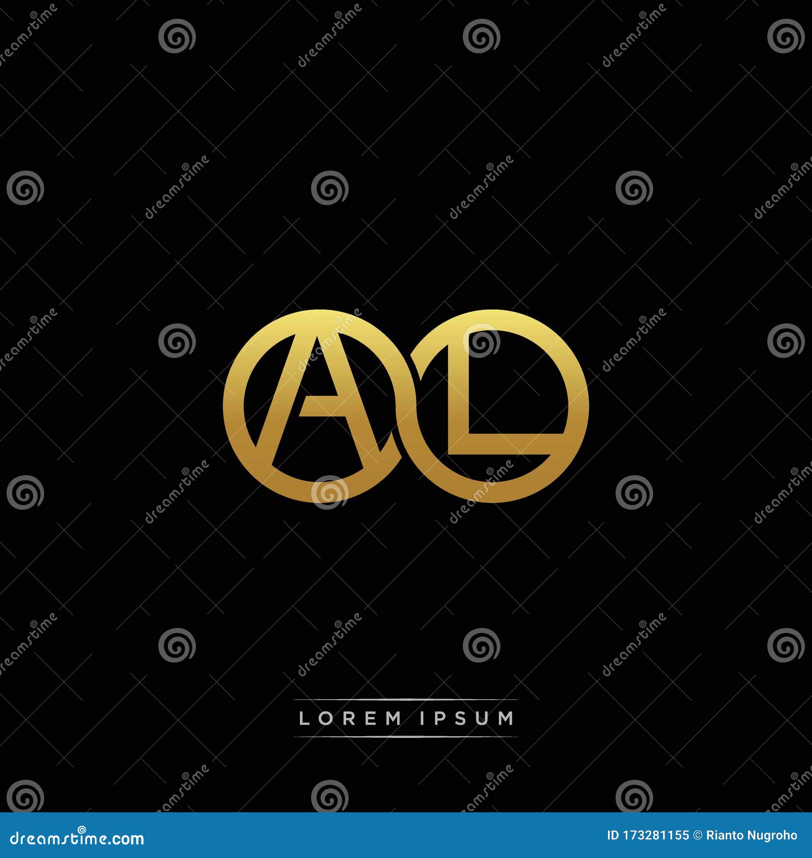 AL Initial Letter Linked Circle Capital Monogram Logo Modern Template ...