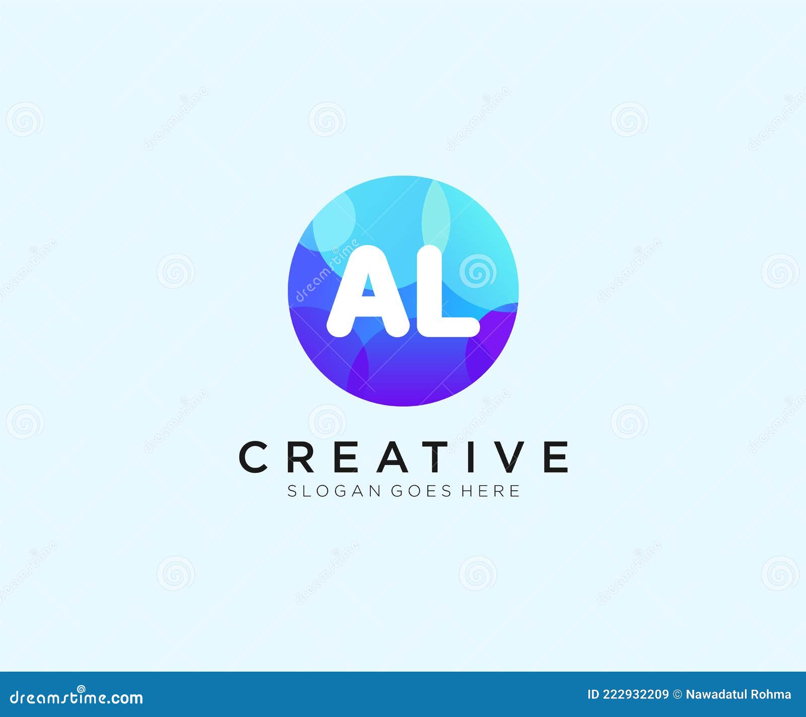 AL Initial Logo with Colorful Circle Template Vector Stock Vector ...