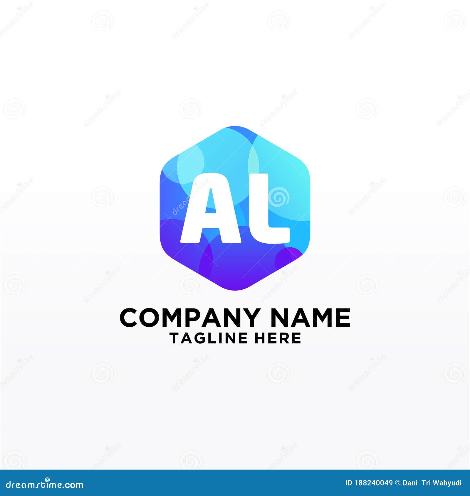 AL Initial Logo with Colorful Circle Template Vector Stock Vector ...
