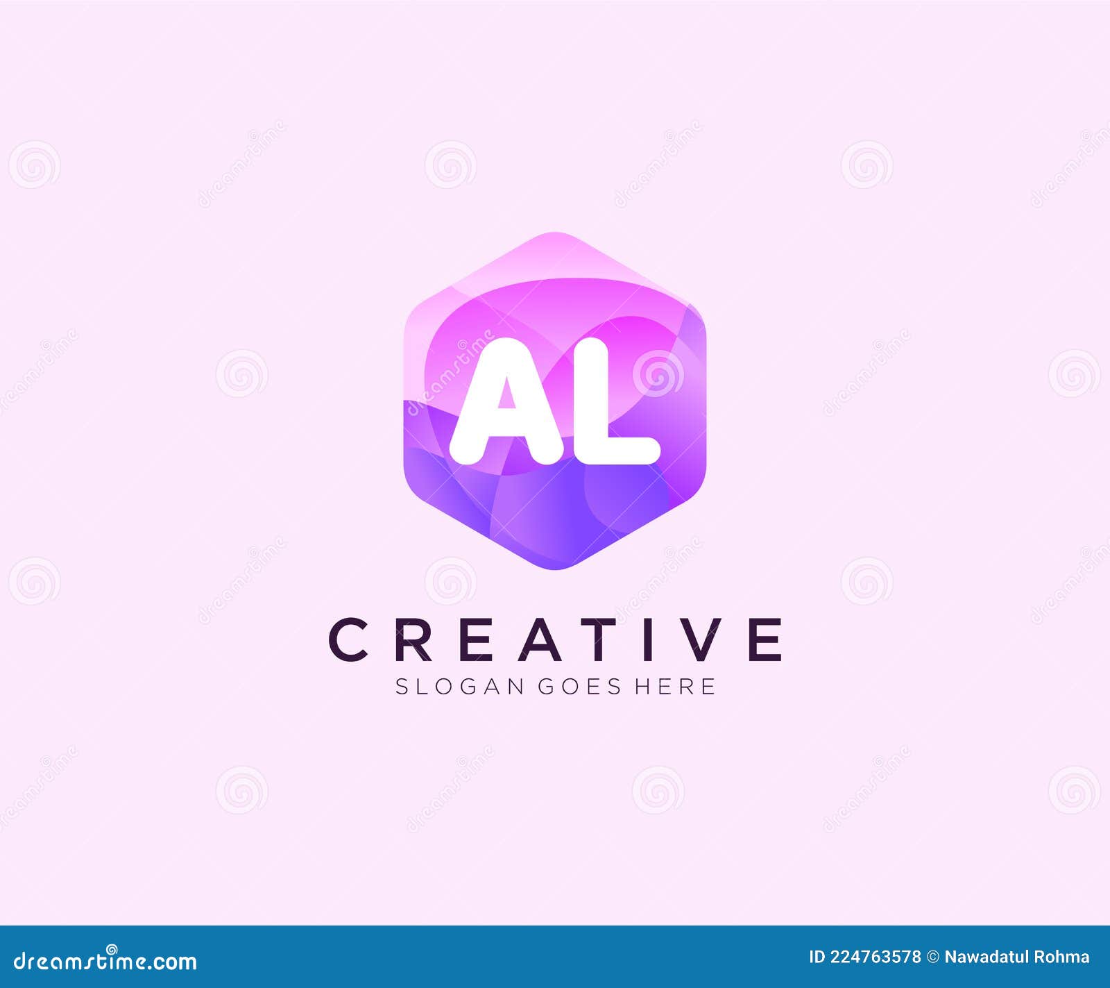 AL Initial Logo with Colorful Hexagon Modern Business Alphabet Logo ...