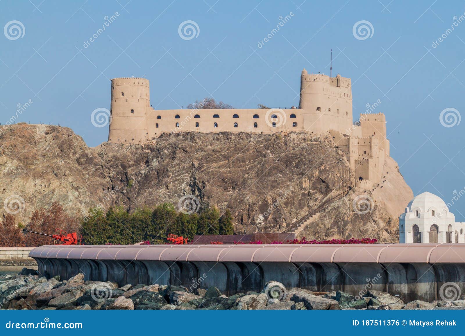 Al Jalali Fort in Muscat, Om Stock Photo - Image of east, jalali: 187511376