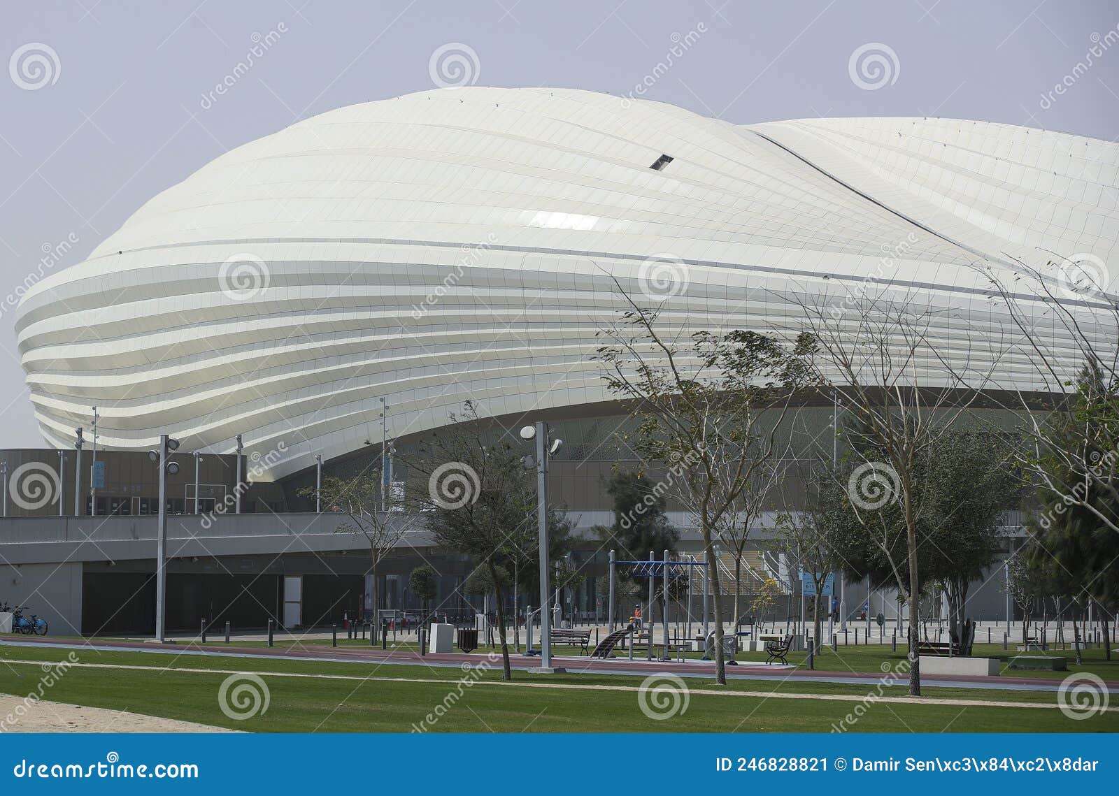 Al Janoub Stadium in Doha, Qatar Stock Image - Image of sport, wakra ...