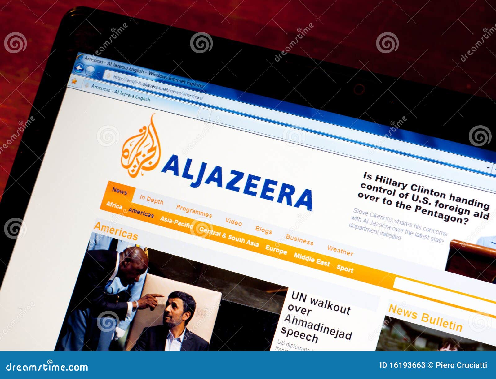 Al Jazeera English editorial stock photo. Image of ahmadinejad - 16193663