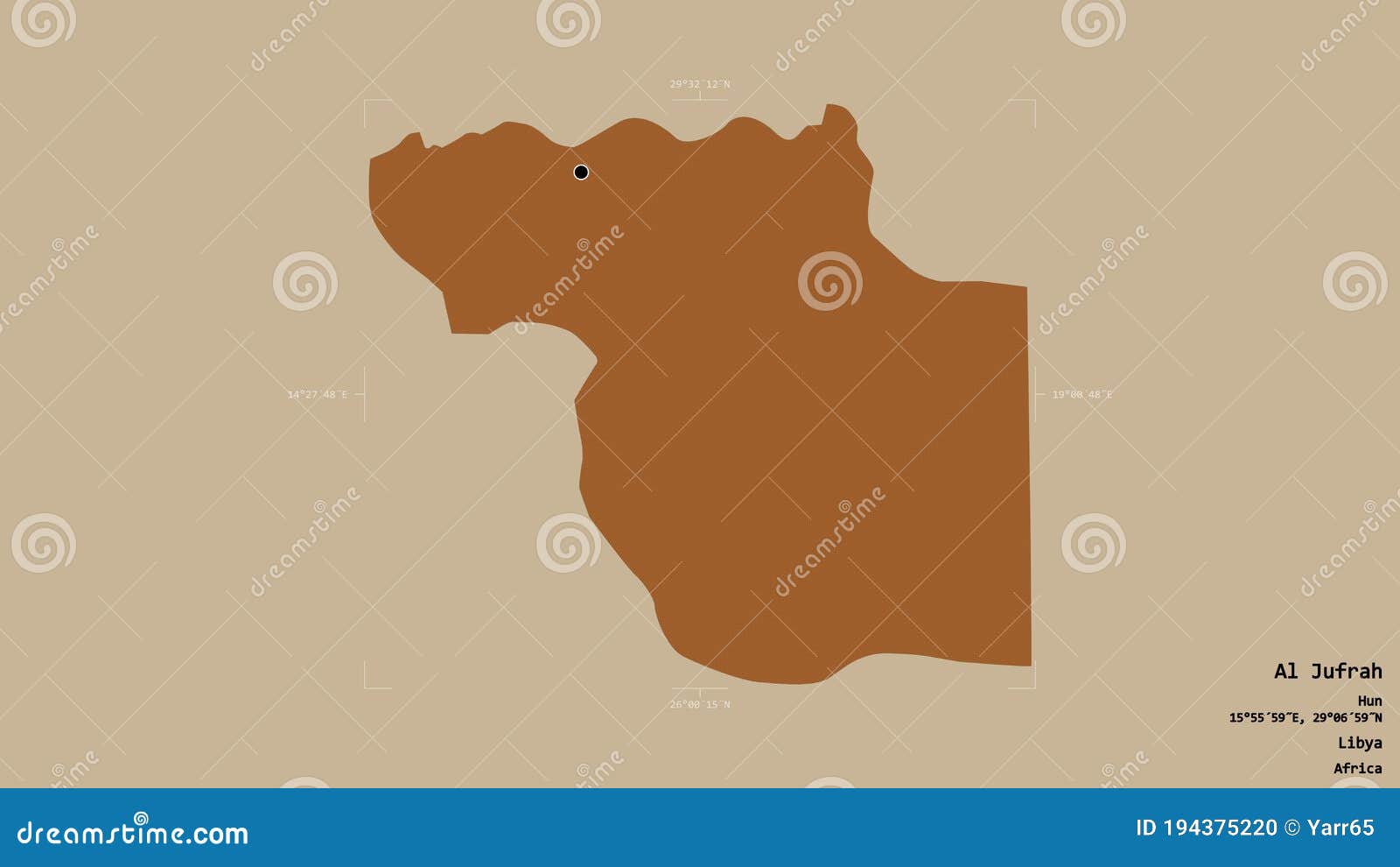 Al Jufrah - Libya. Bounding Box. Pattern Stock Illustration ...
