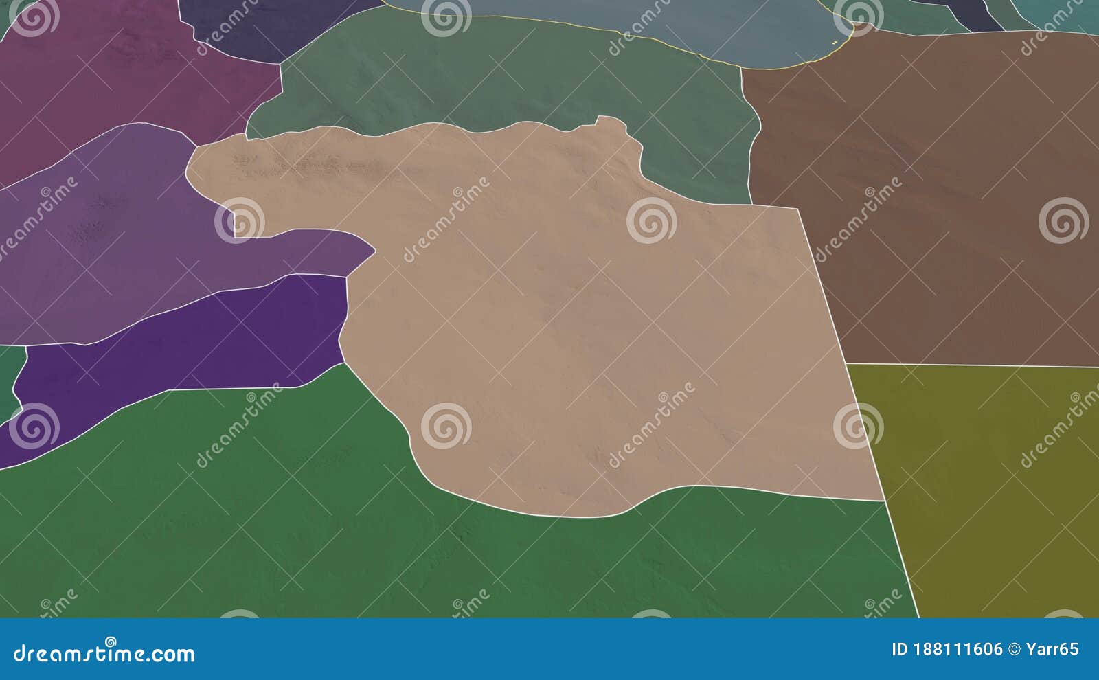 Al Jufrah, Libya - Highlighted. Administrative Stock Illustration ...