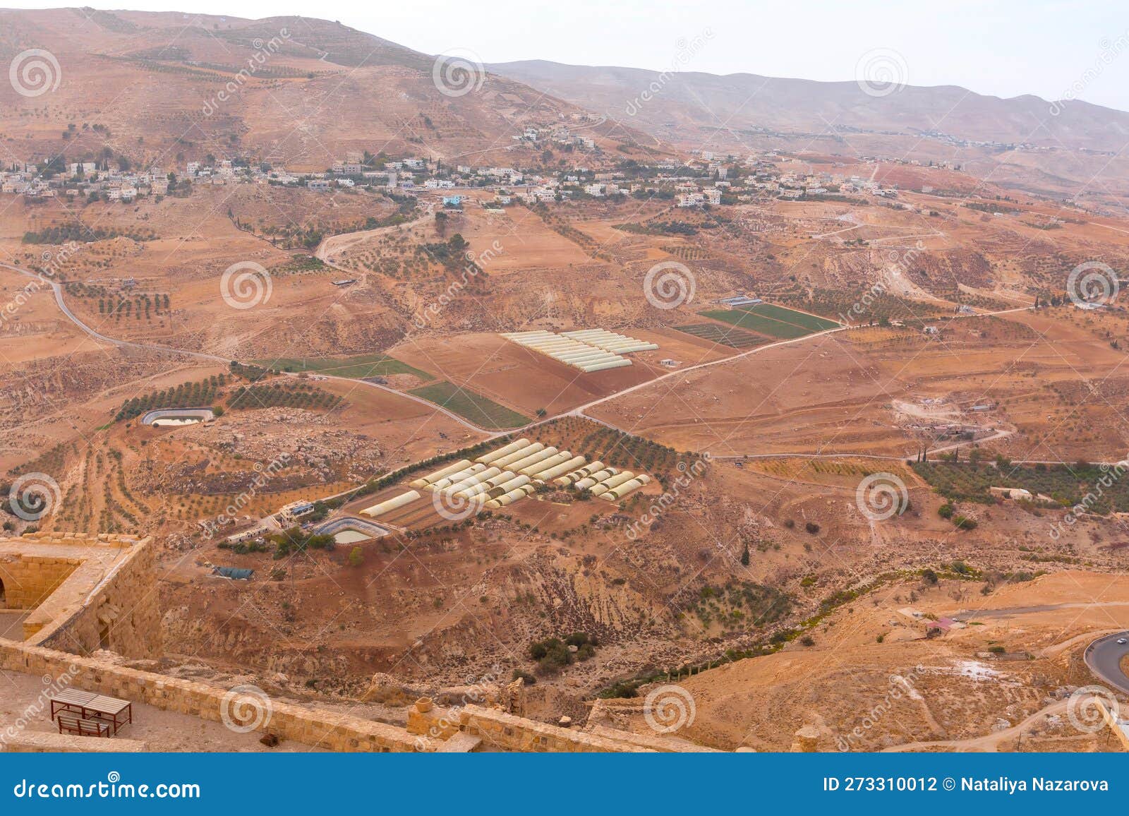 Al Karak, Jordan View from the Castle Stock Photo - Image of wall ...