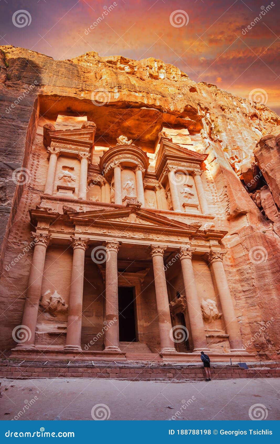 Treasury Temple Inside Detail In Petra Royalty-Free Stock Image ...