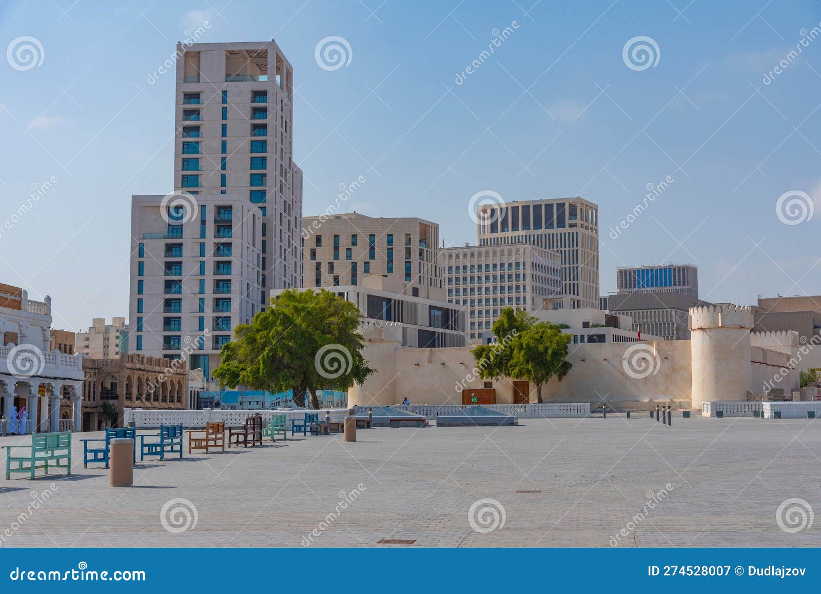 Al Koot Fort at Doha, Qatar Stock Image - Image of monument, square ...
