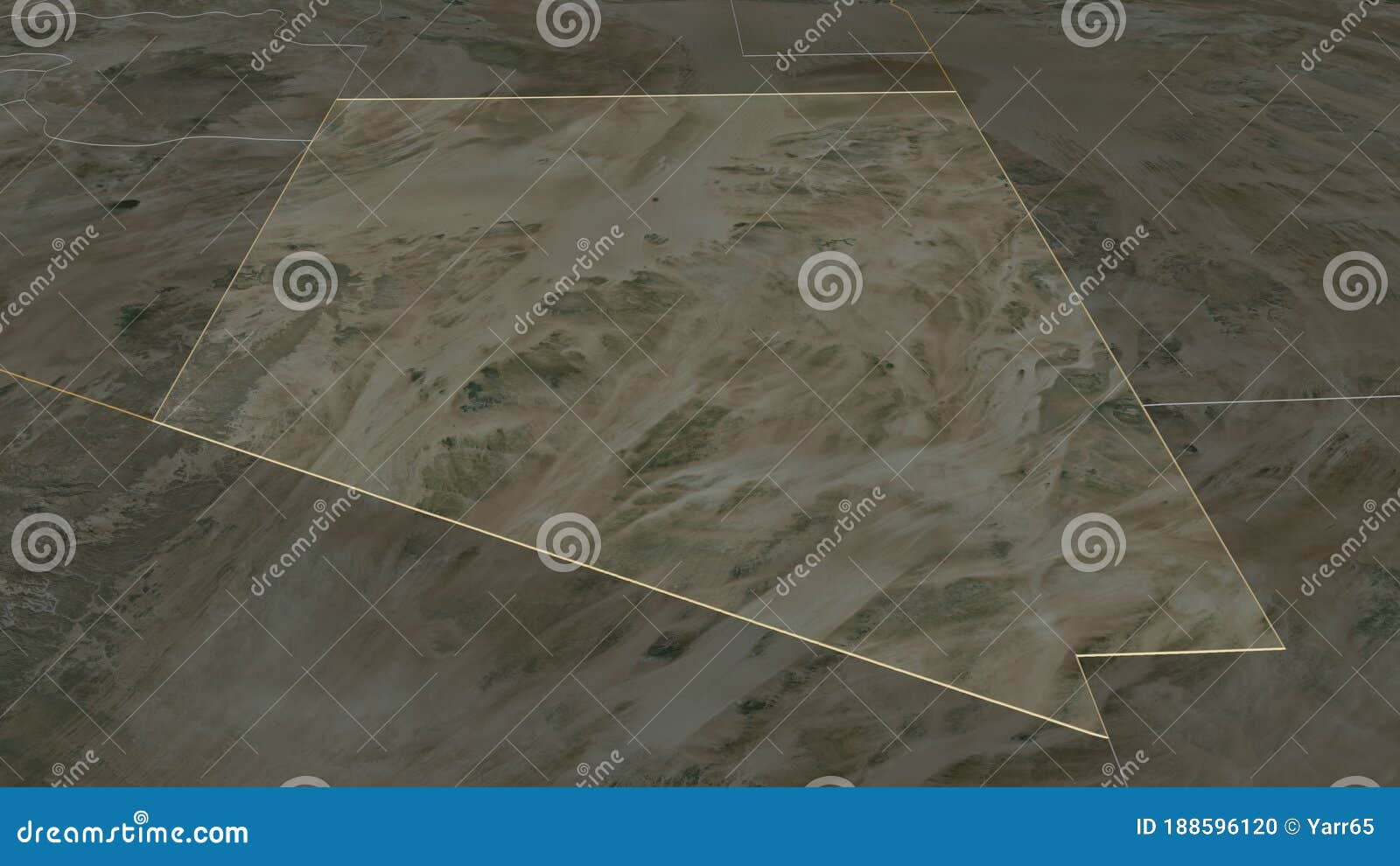 Al Kufrah, Libya - Outlined. Satellite Stock Illustration ...