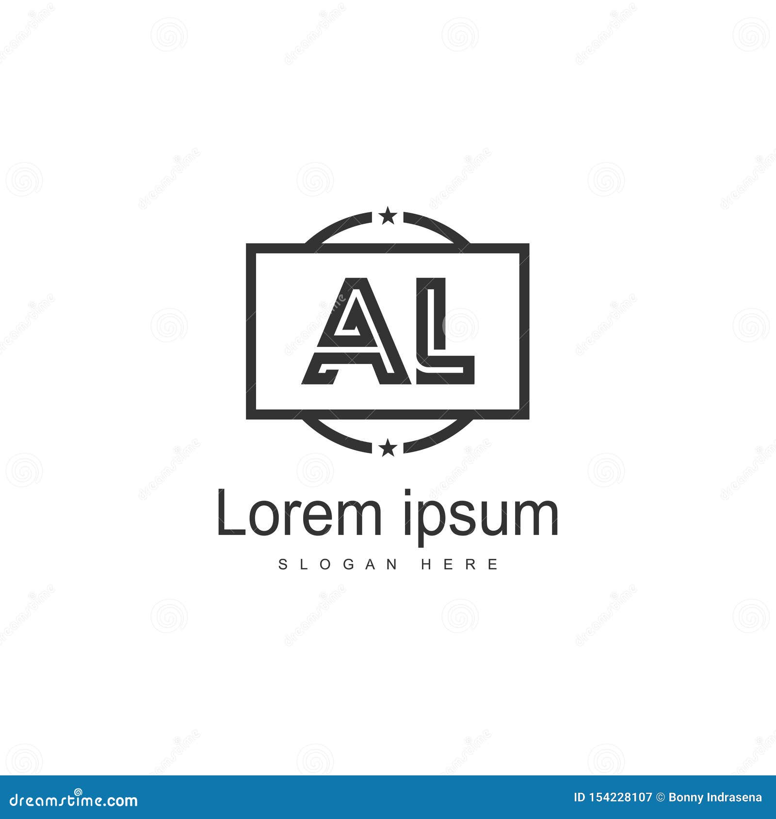 AL Letter Logo Design. Creative Modern AL Letters Icon Illustration ...