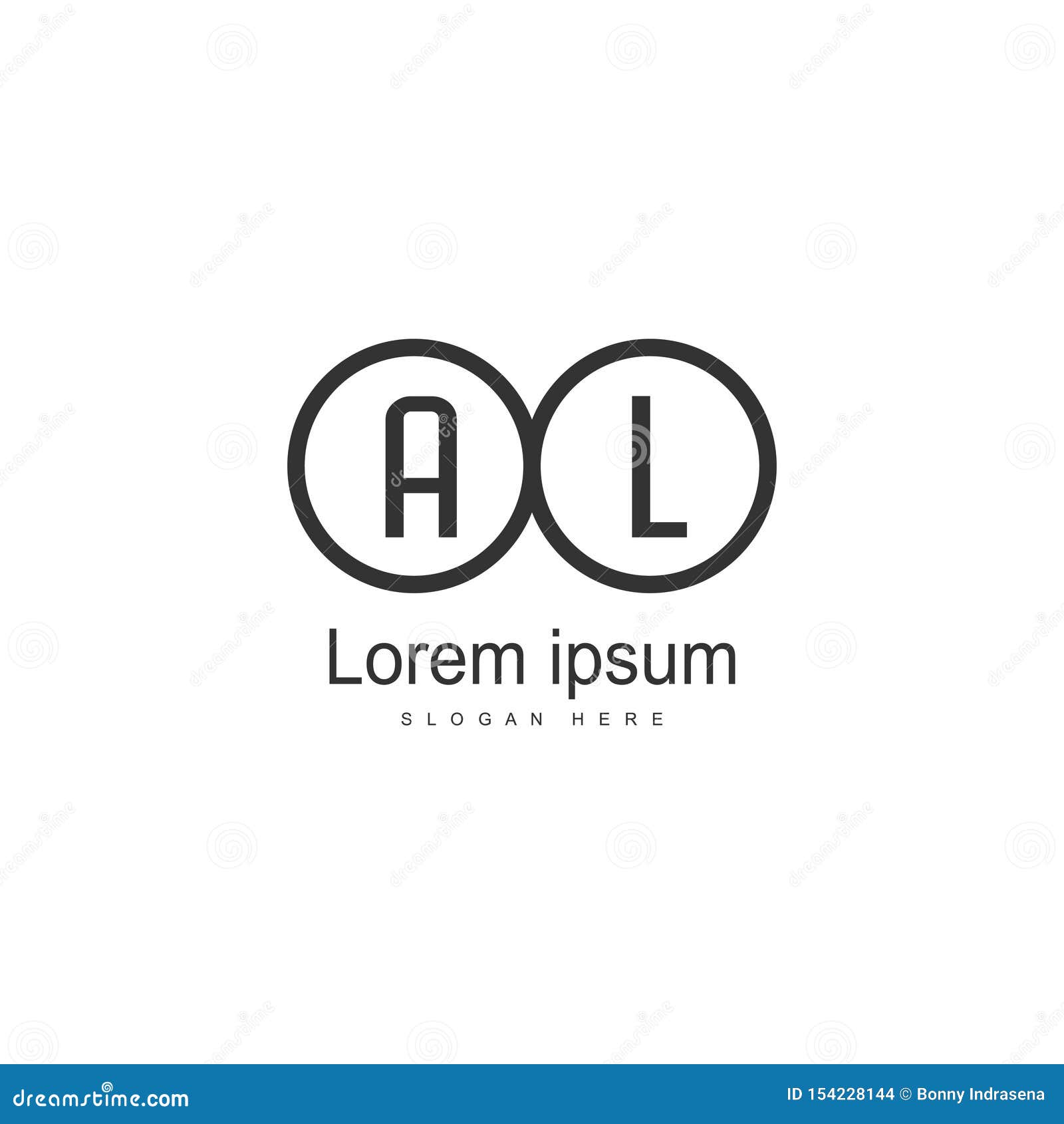AL Letter Logo Design. Creative Modern AL Letters Icon Illustration ...