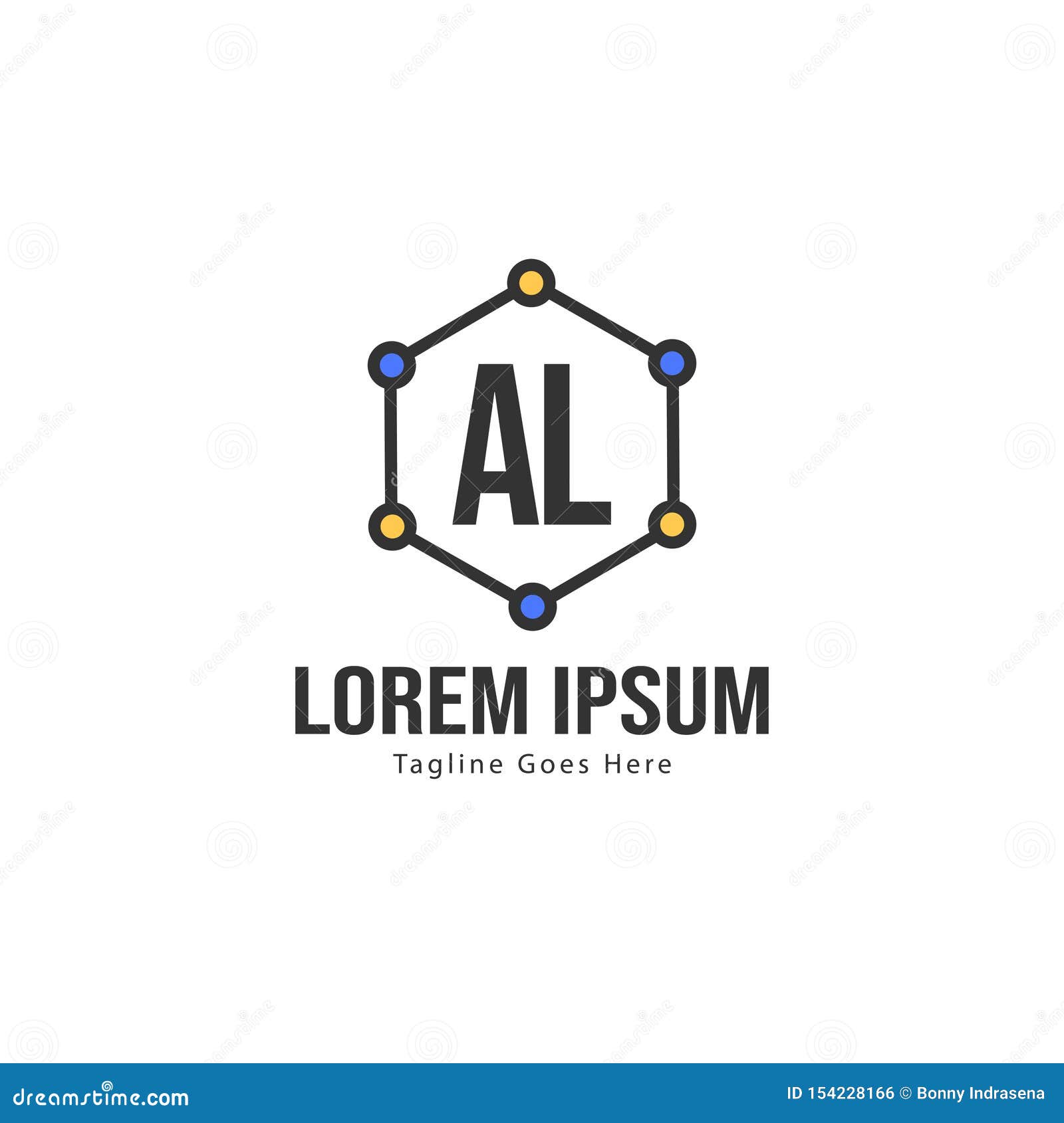 AL Letter Logo Design. Creative Modern AL Letters Icon Illustration ...