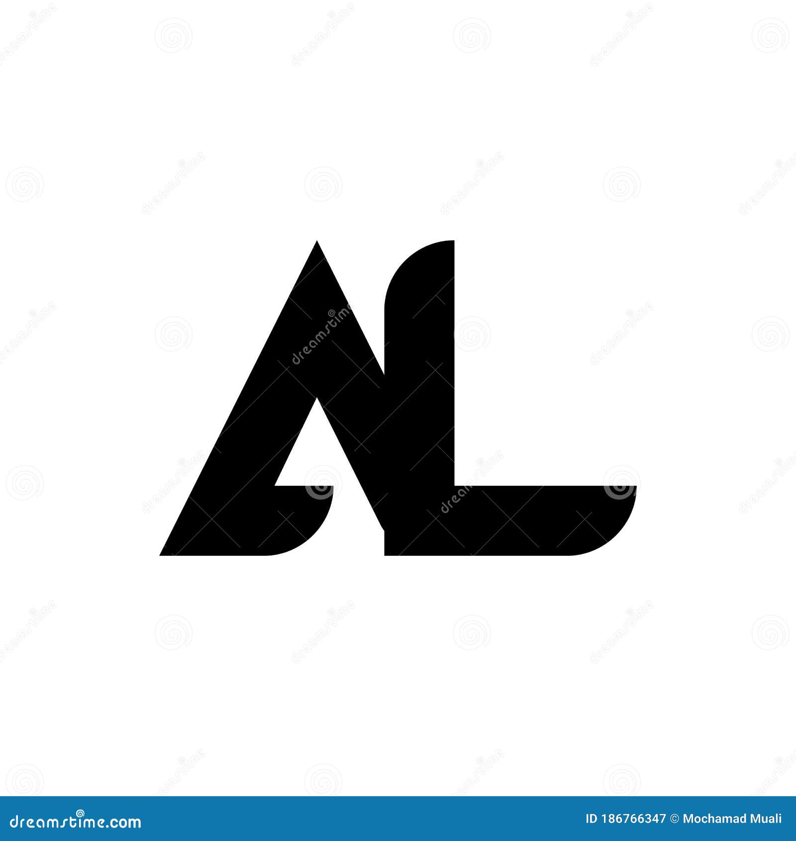 AL Letter Logo Design with Simple Style Stock Vector - Illustration of ...