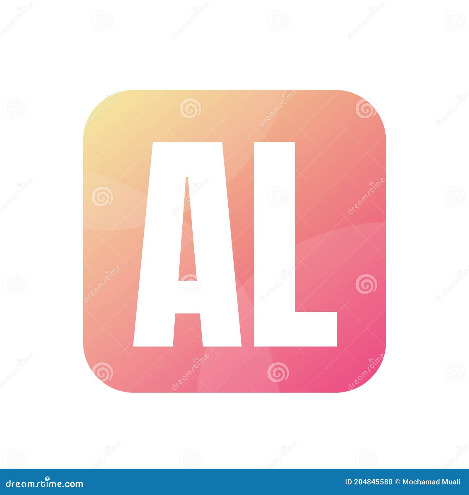 AL Letter Logo Design with Simple Style Stock Illustration ...