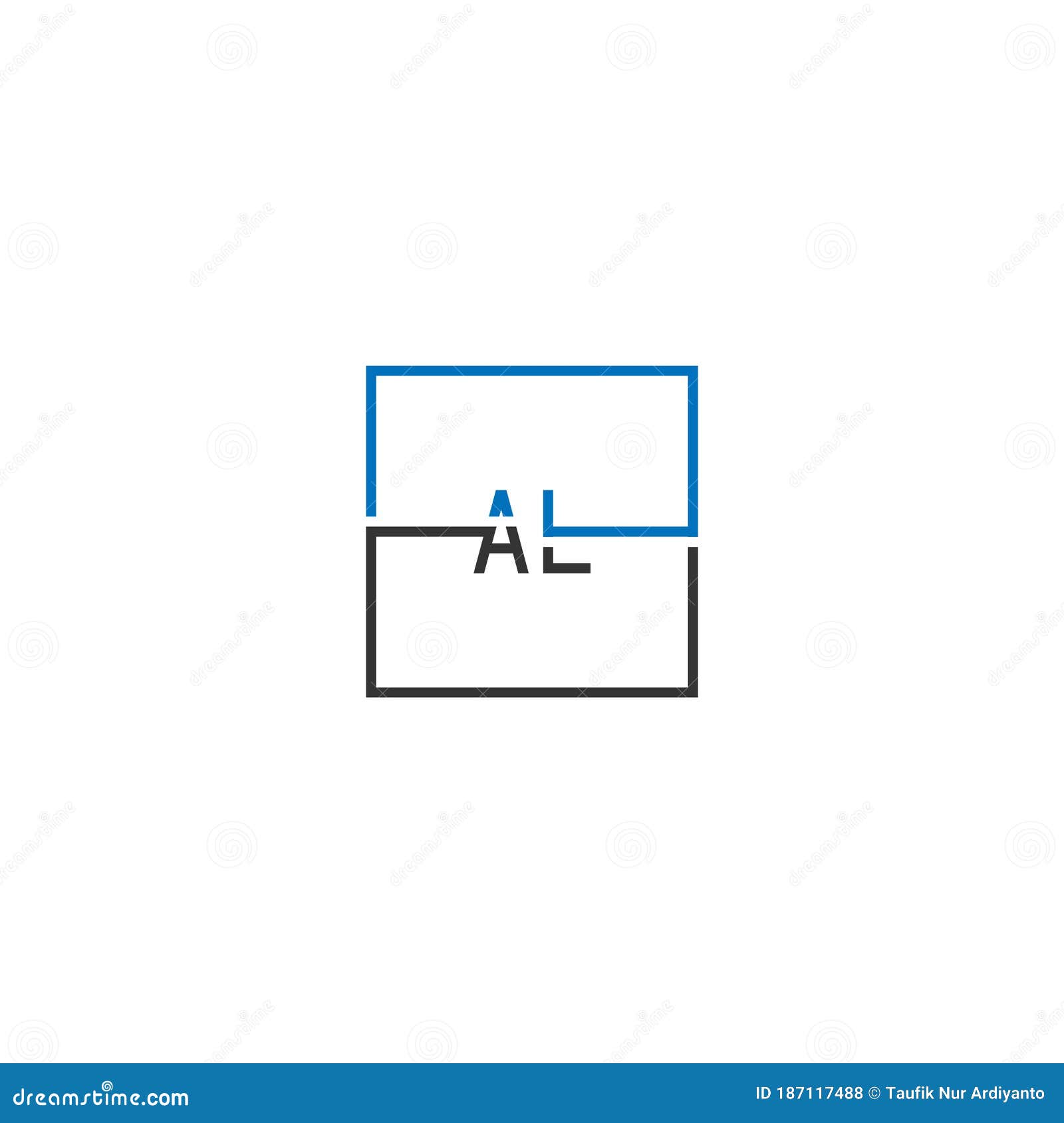 AL Logo Letter Design Concept Stock Vector - Illustration of line ...