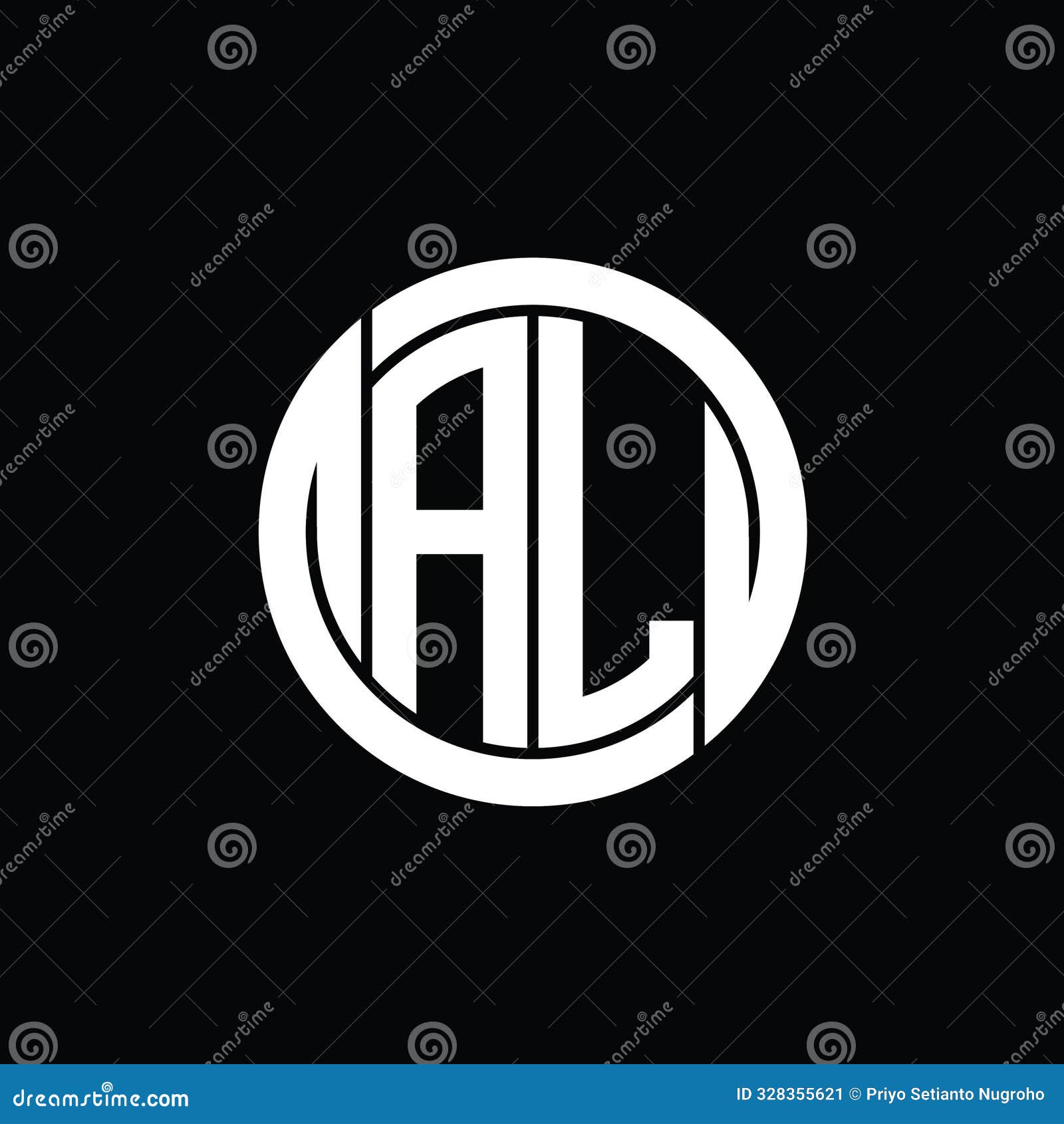 AL Logo Monogram Shield Inside Circle Shape Vector Images Design Template Stock Vector ...